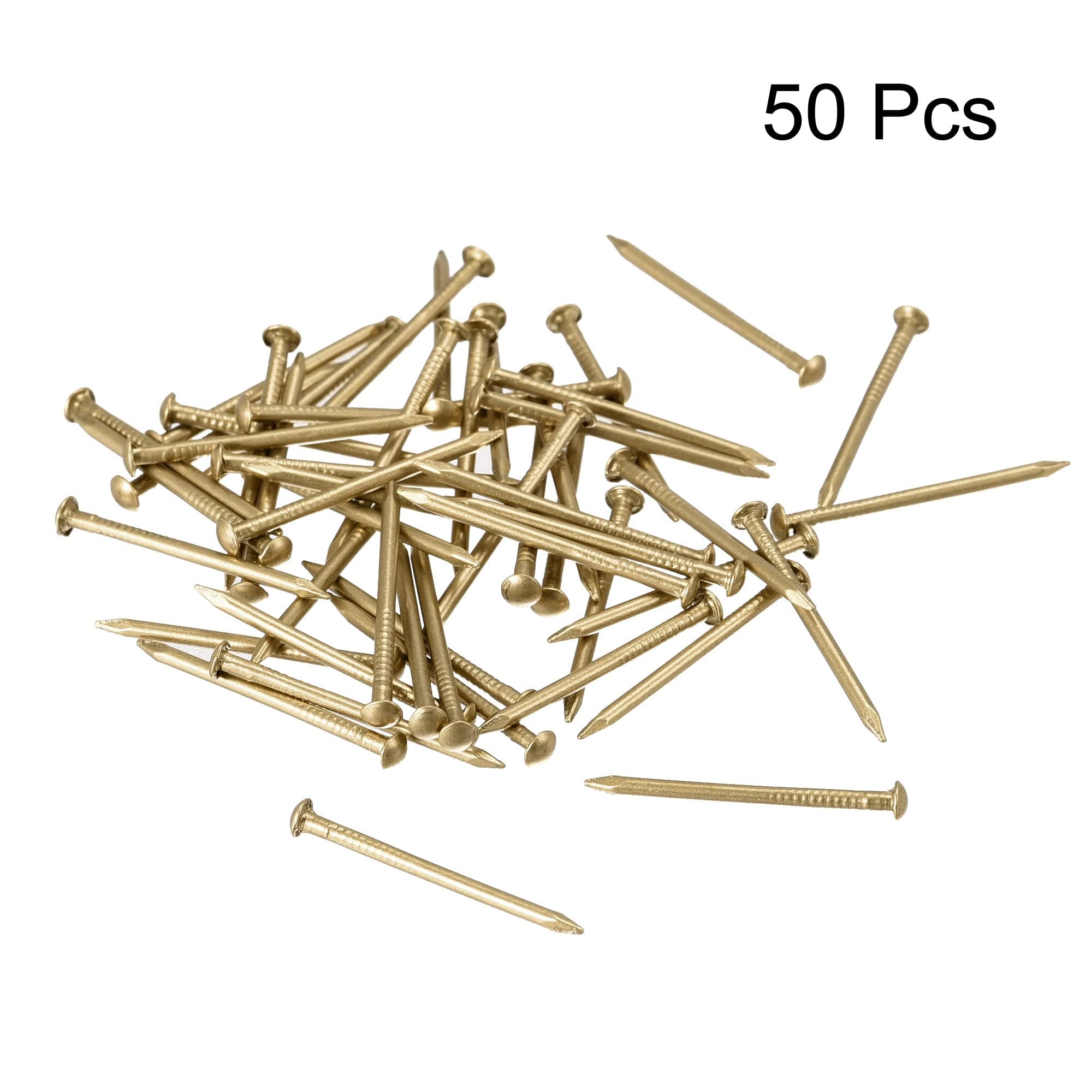 TOP-VIGOR 50Pcs Hardware Nails, 1.2mmx20mm Brass Nails and Pins ...