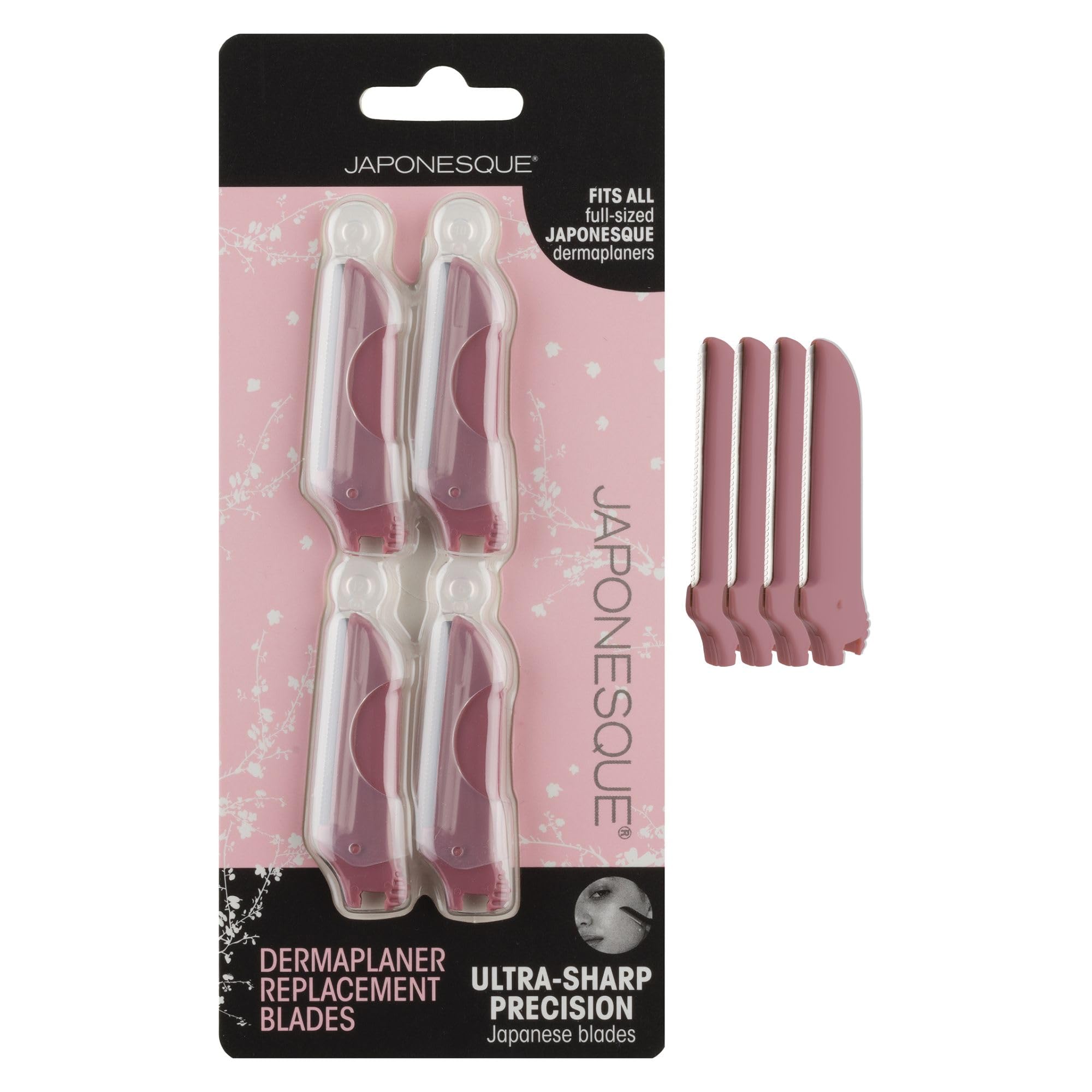 Amazon.com: JAPONESQUE Dermaplaner Replacement Blades 4-Pack, Facial Razor Blade Heads Only ...
