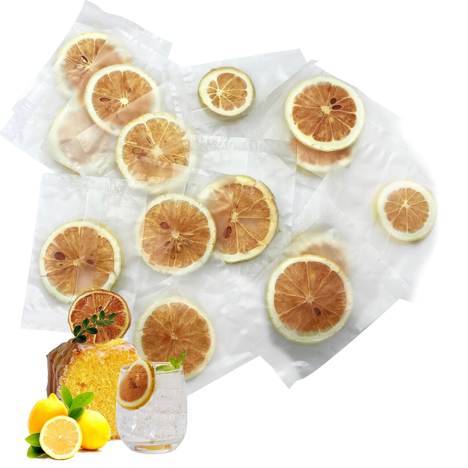 Amazon.com: KWOLYKIM Dried Lemon Slices, Individual Packs Dehydrated ...