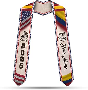 Amazon.com: MonkeyVan Colombians Graduation Sash, Custom Colombians ...
