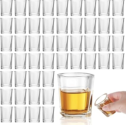 Amazon.com | MIVIDE 48 Pack 2.2oz Square Shot Glasses Bulk Sets, 70ml ...