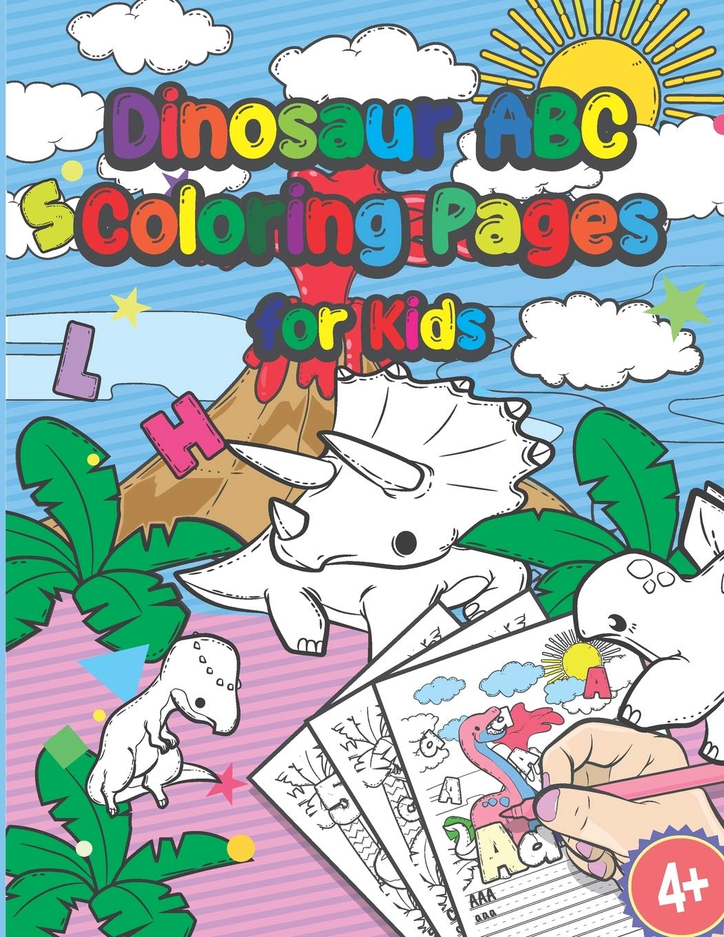 Dinosaur Abc Coloring Pages For Kids Fine Motor Skills Swing ...