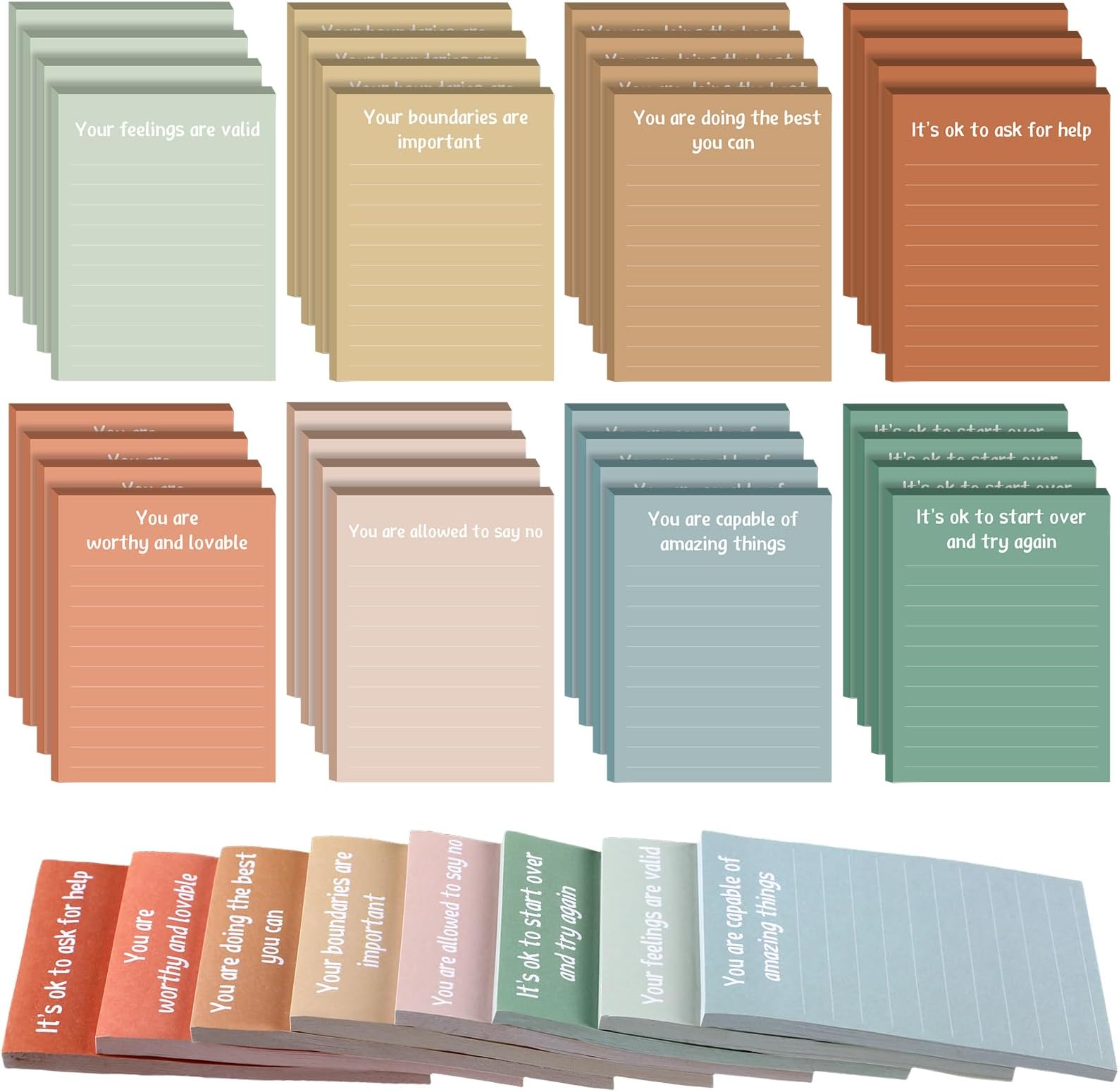 Amazon.com : Zonon 36 Pieces Inspirational Sticky Notes 3 x 3 Inch ...