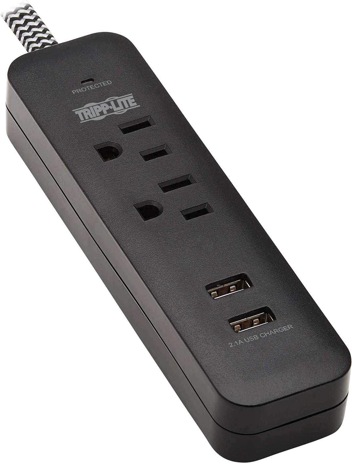 Amazon.com: Tripp Lite Surge Protector Power Strip 2-Outlet w 2 USB ...