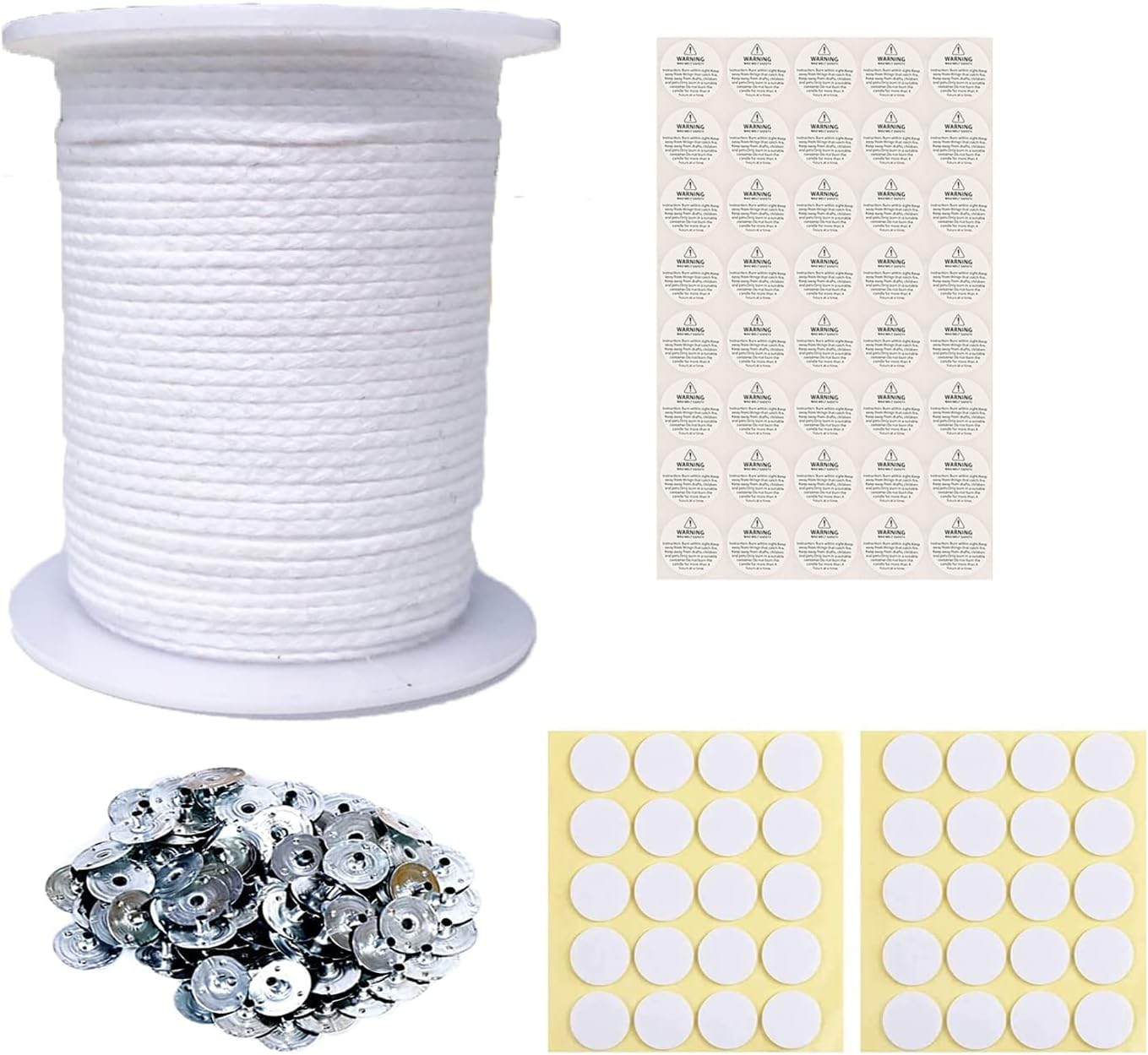 Amazon.com: 200 ft Roll Cotton Candle Wick Roll Core Braided Candle ...