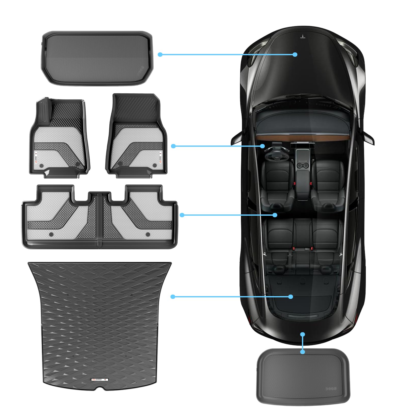 Tesla Model Y Accessories 2026 SMABEE Rear Cargo Liner For 2025 2026 ...