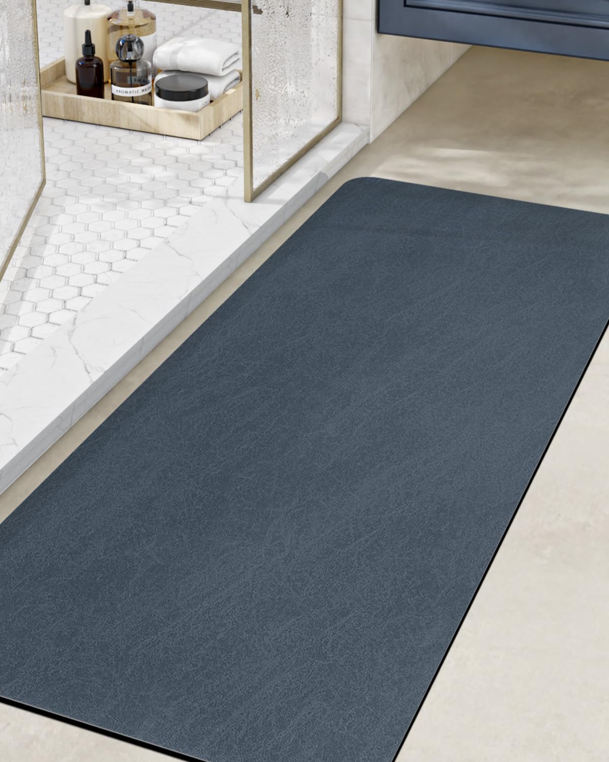 DEXI Bathroom Rugs Non Slip Washable Ultra Thin Bath Mat Bath Mats for ...