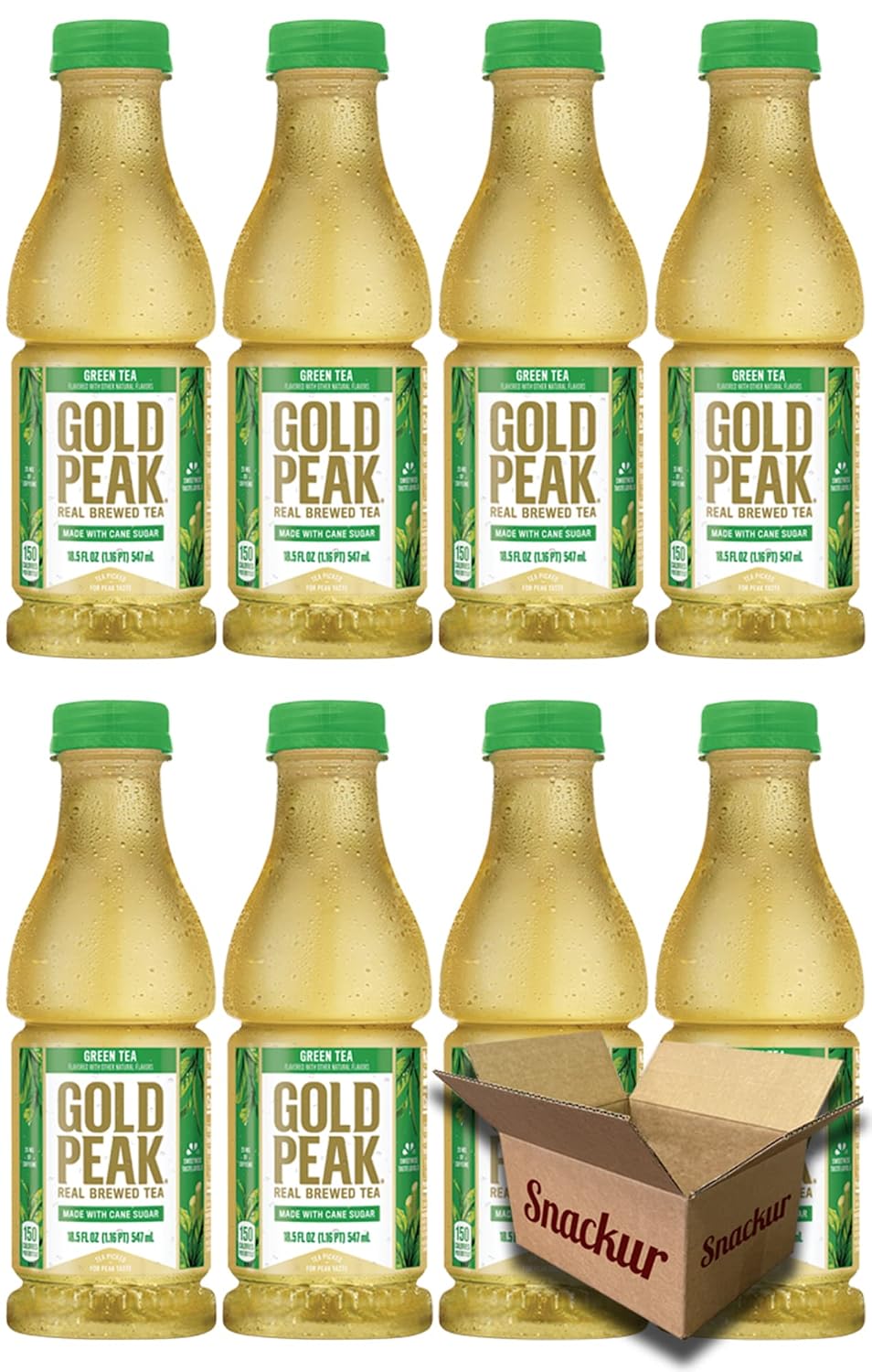 Amazon.com : Iced Green Tea, 18.5 Oz Bottles, 8 Pack, In Snackur Ship ...