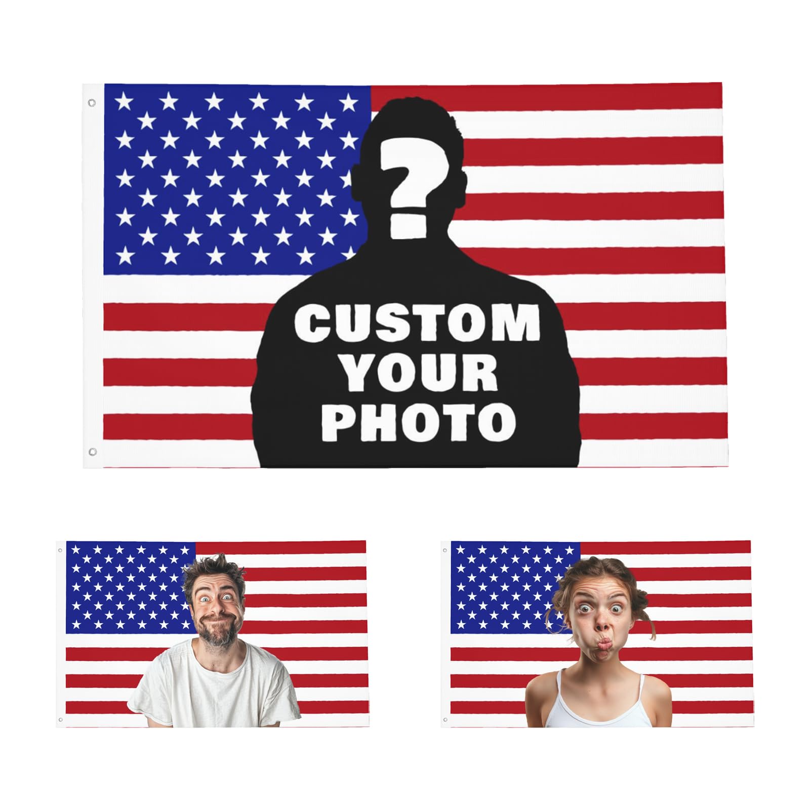 Amazon.com : Custom American Flags 3x5Ft, Personalized Flags with Image ...