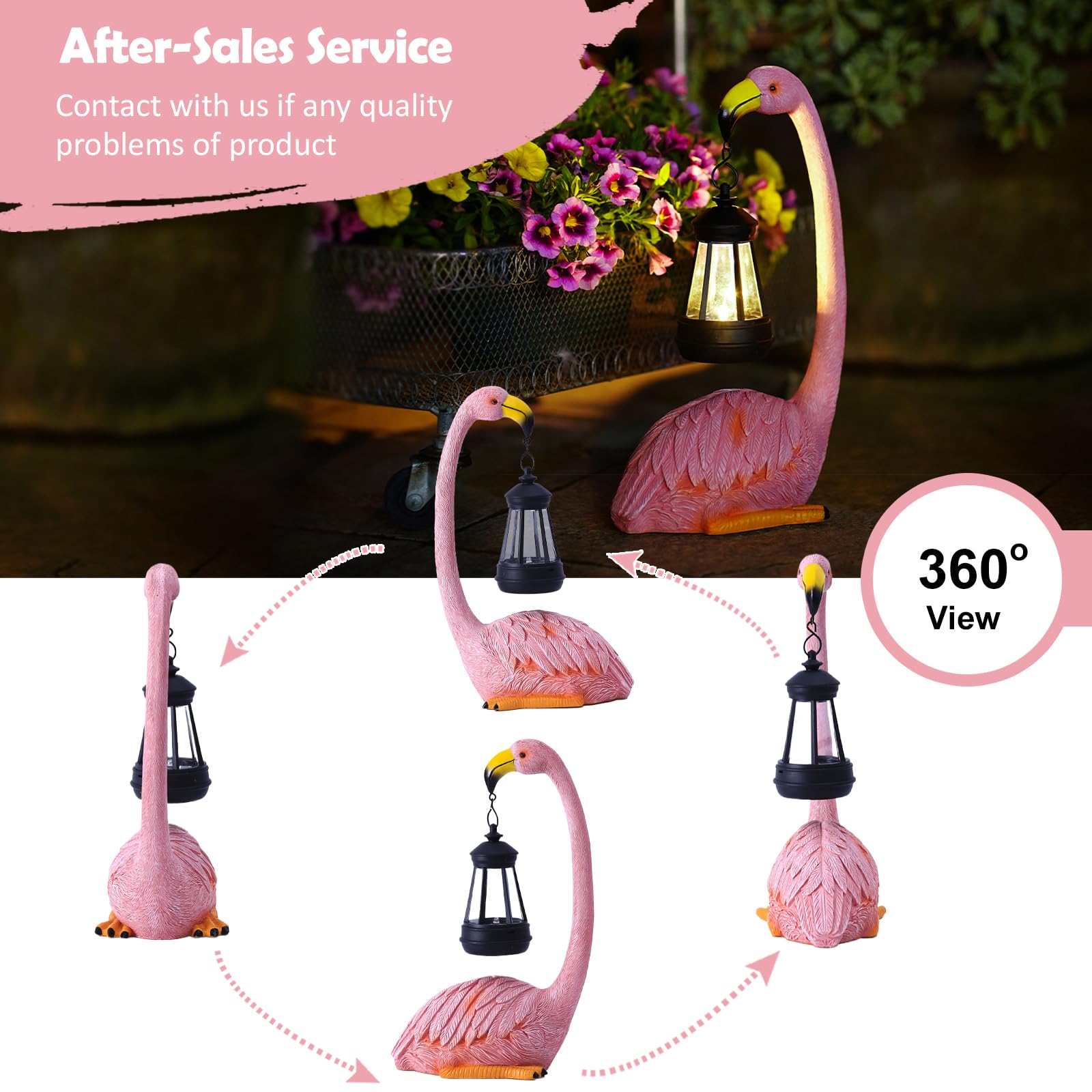Snapklik.com : Nacome Solar Flamingo Outdoor Statues For Garden ...