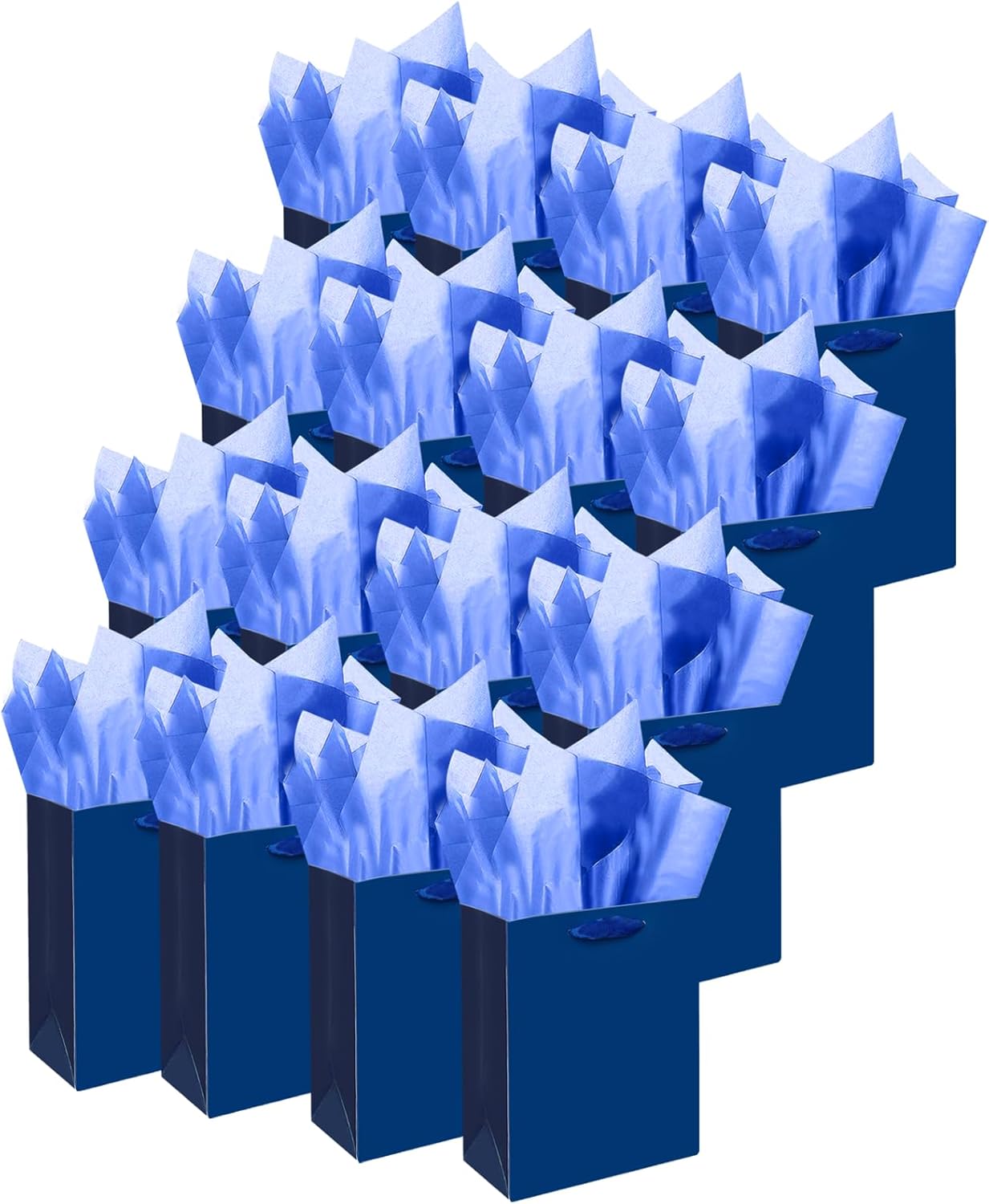 Amazon.com: Gcardist Nordic Blue Gift Bags with Tissue Paper for ...