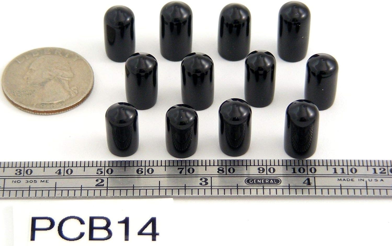 12 Push-On Pliable Vinyl Caps - Plastic Tips- End Caps 1/4'' Inner ...