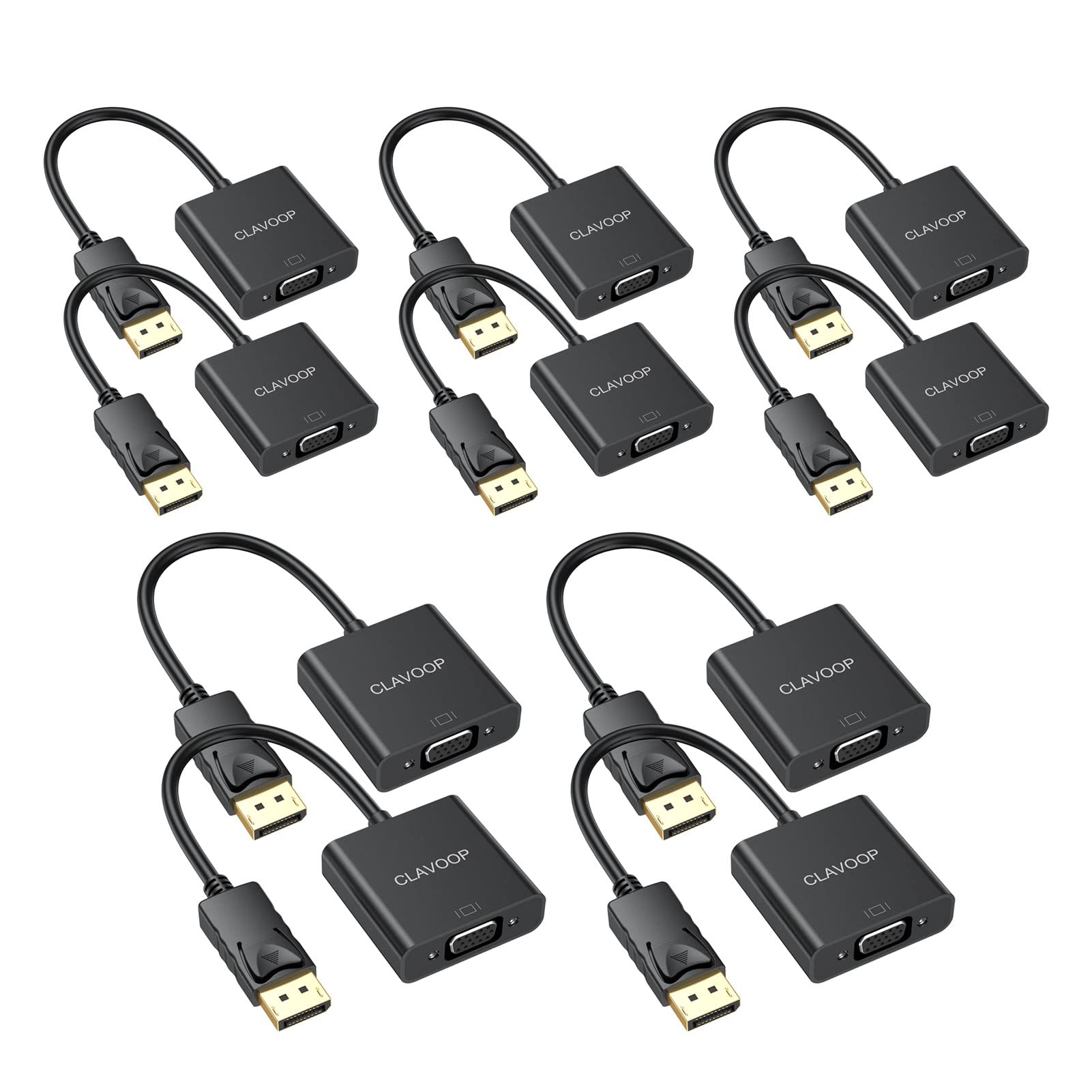 Snapklik.com : DisplayPort To VGA Adapter 10 Pack, Display Port To VGA ...