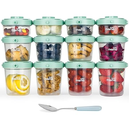 Amazon.com : melii Snap & Go Baby Food Storage Containers with lids ...