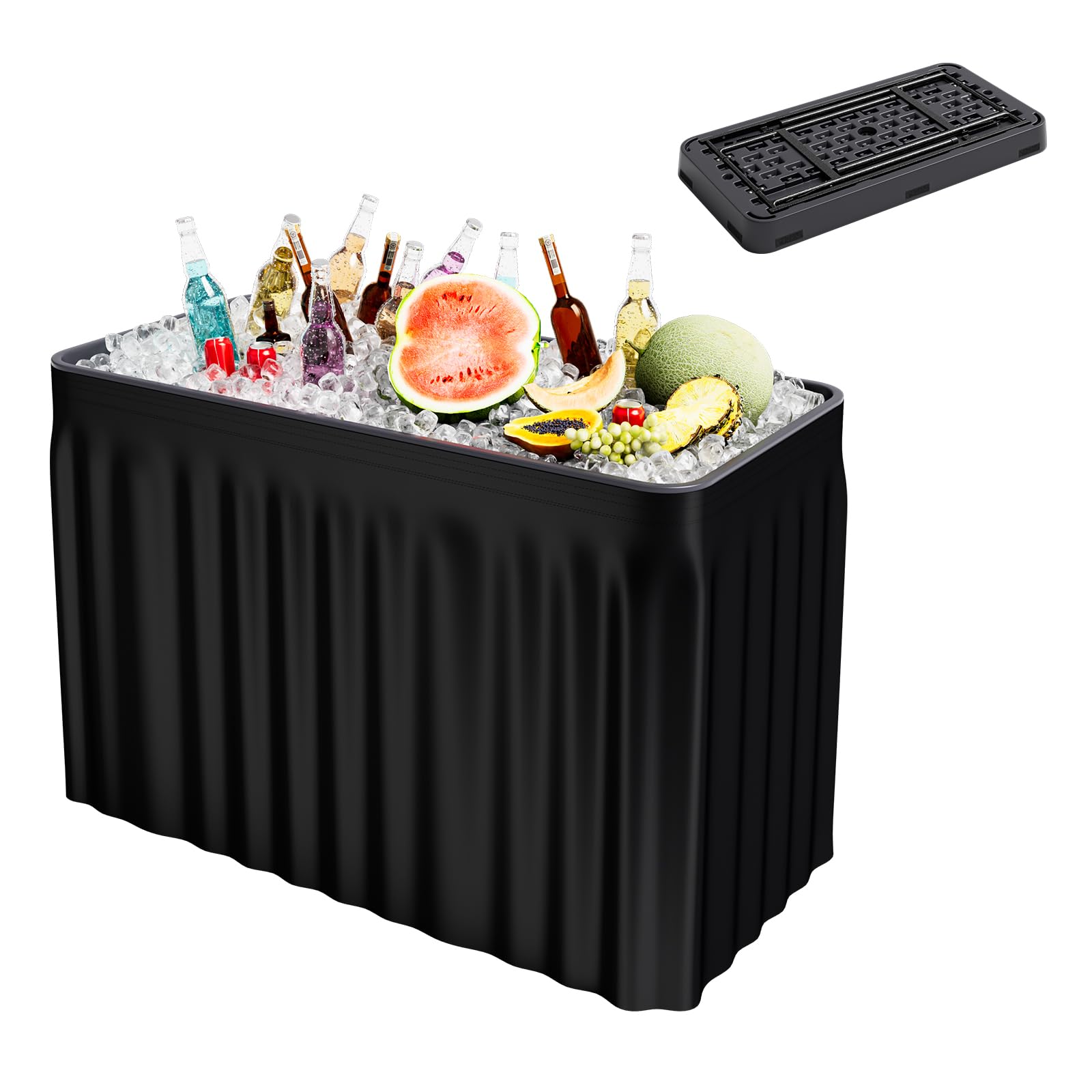 Amazon.com: S AFSTAR 4 Foot Ice Tables for Parties with Drain, Folding ...