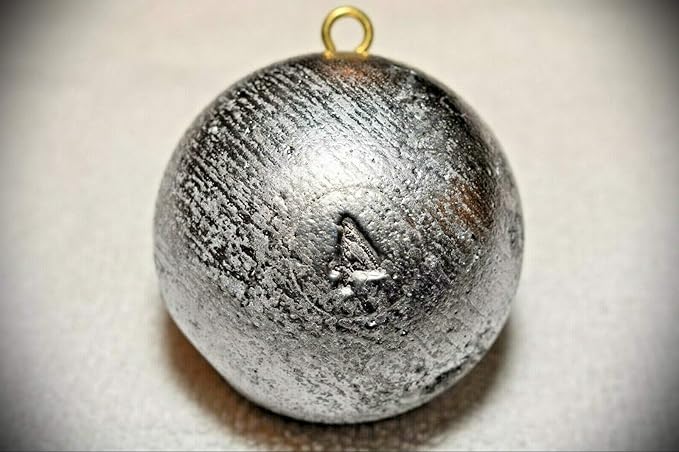 Amazon.com : 64oz (4 Pound) Cannonball Round Deep Drop Lead Weight ...