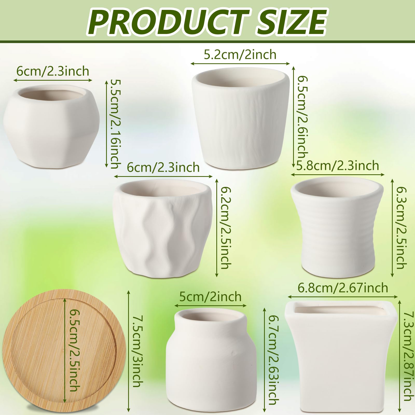 Snapklik.com : Remerry 12 Pcs Small Ceramic Pots 2.5 Inch Mini ...