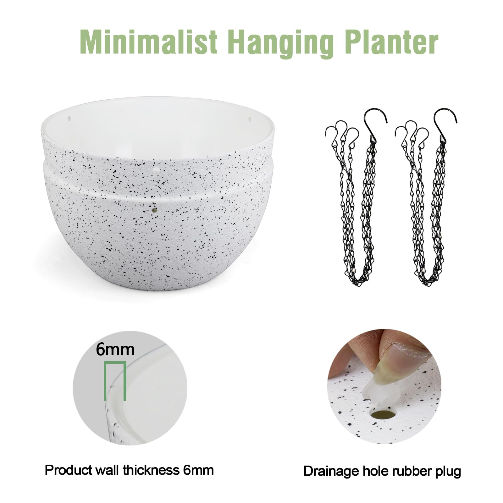 Snapklik.com : Meowell 8 Inch Hanging Planters For Small Indoor Outdoor ...