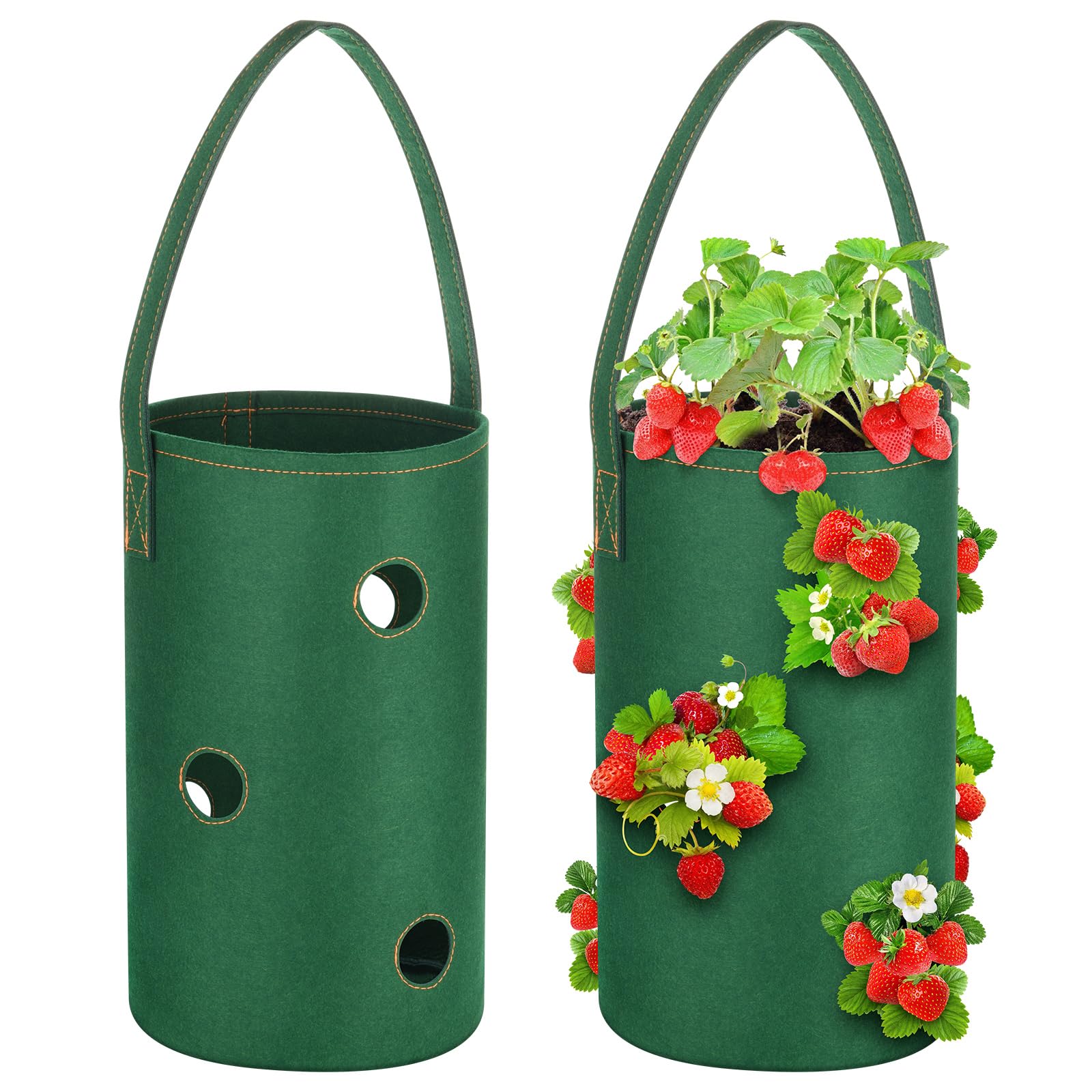 Amazon.com : Cosmos 2 Pcs Hanging Grow Bags Vegetable Strawberry ...