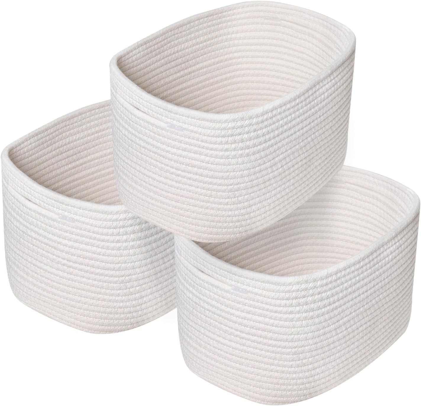 Amazon.com: Andhuhu Storage Basket Set of 3, Soft Woven Basket 13"x8.66 ...