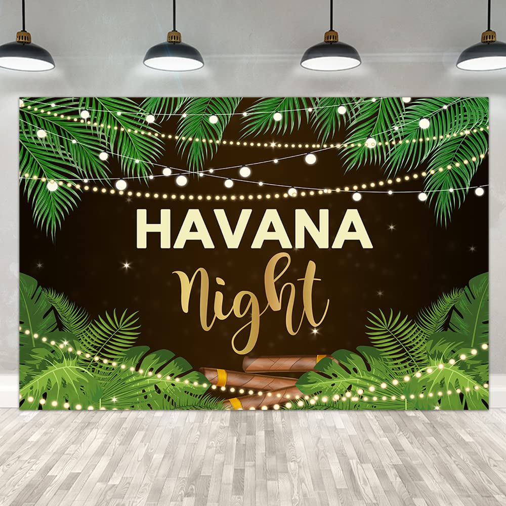 Buy Lofaris Havana Nights Backdrop Palm Leaves Adult Birthday Party ...