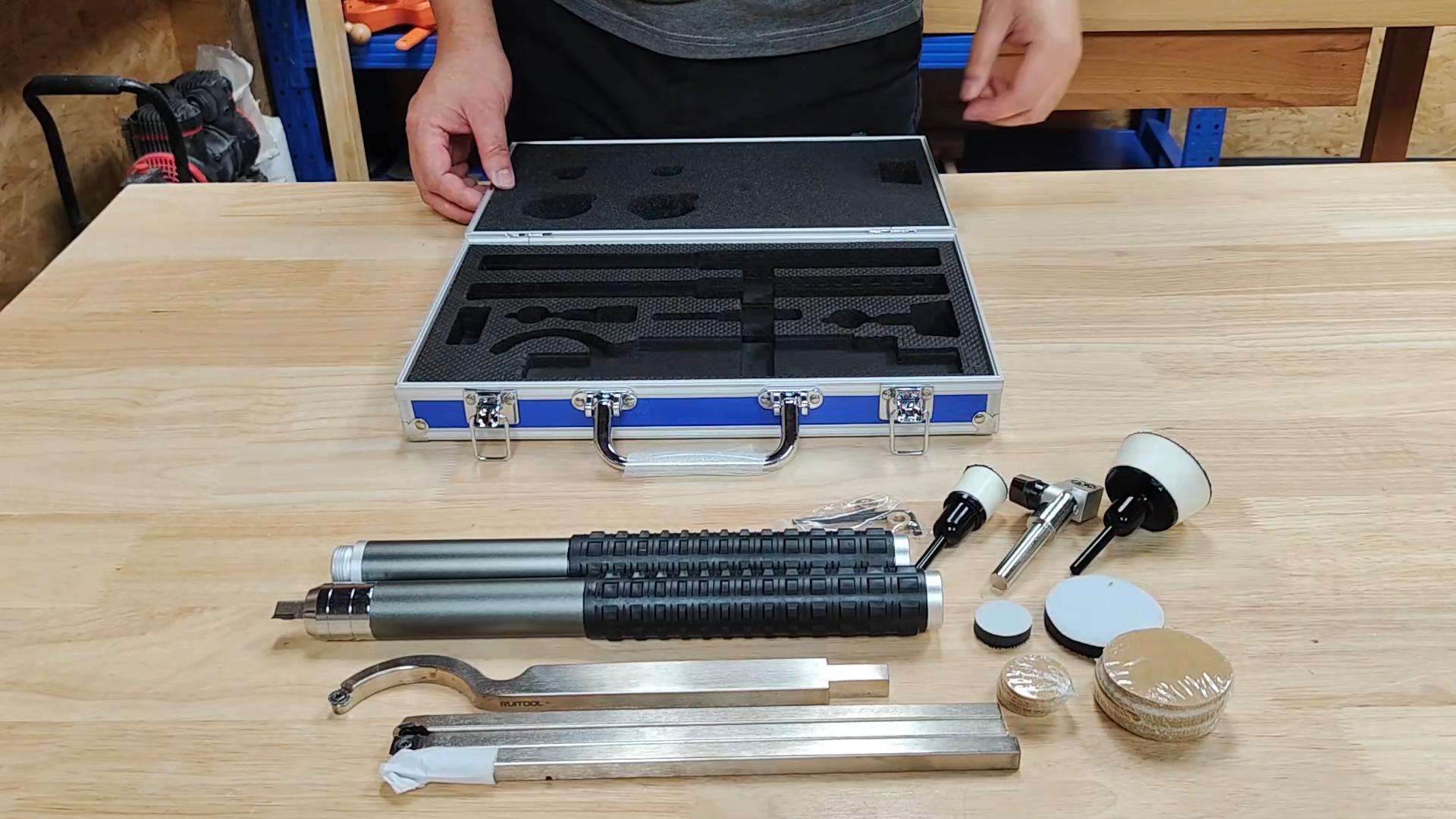 Watch RUITOOL Carbide Wood Lathe Tools Set with Bowl Sander on Amazon Live