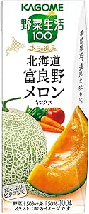 Amazon.co.jp: カゴメ 野菜生活100 本日の逸品 北海道富良野メロンミックス 195ml紙パック×24本（季節限定品 砂糖不使用 ビタミンC 濃厚な味わい） : 食品・飲料・お酒