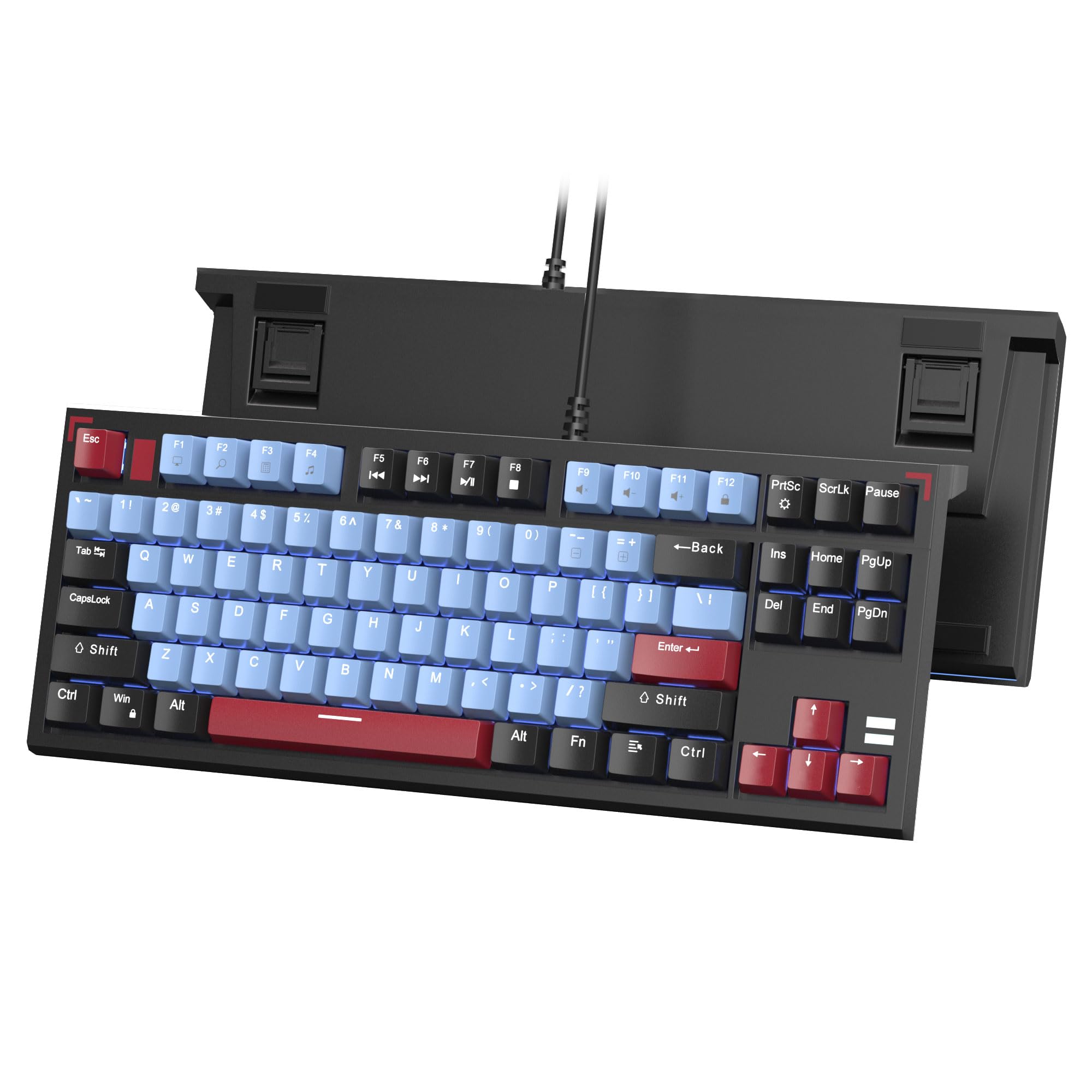 Buy MageGee 80% TKL Wied Mechanical Gaming Keyboard, Compact 87 Blue ...