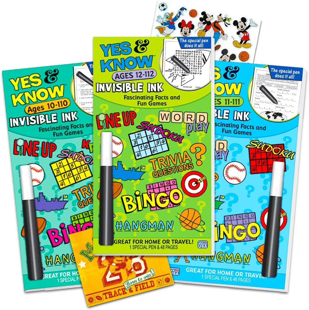 Yes and Know Invisible Ink Book Set for Kids - Pack of 3 Yes and No ...