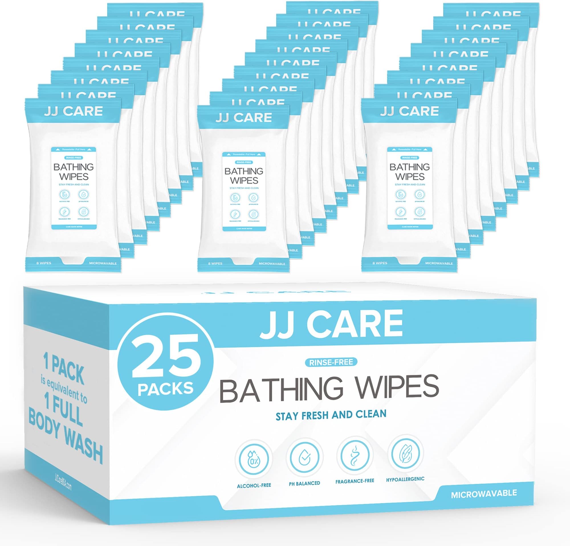 Amazon.com: Threlaco 60 Pack 300 Pcs Body Wipes for Adults Bathing No ...