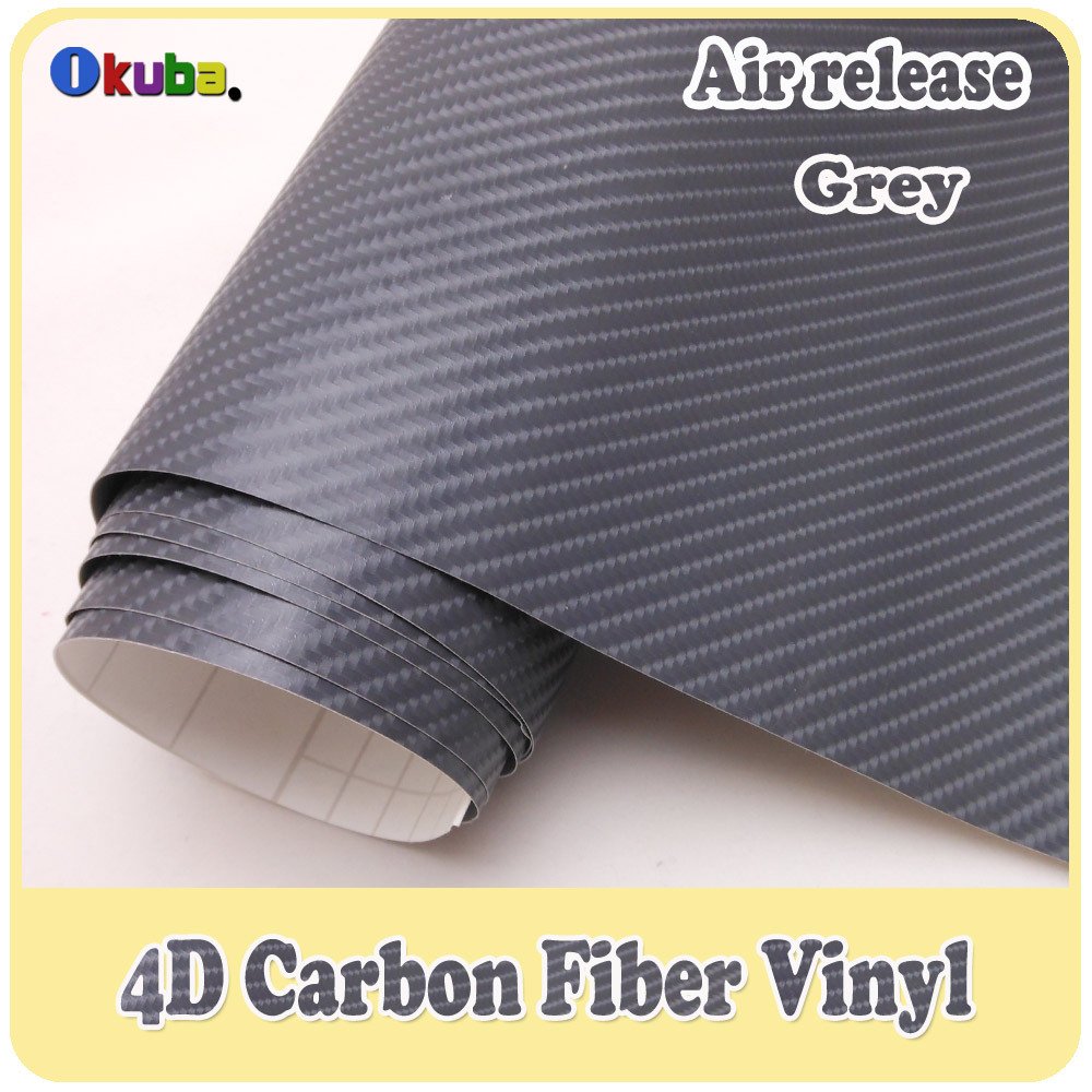 Snapklik.com : DIYAH 4D Gray Carbon Fiber Vinyl Wrap Sticker