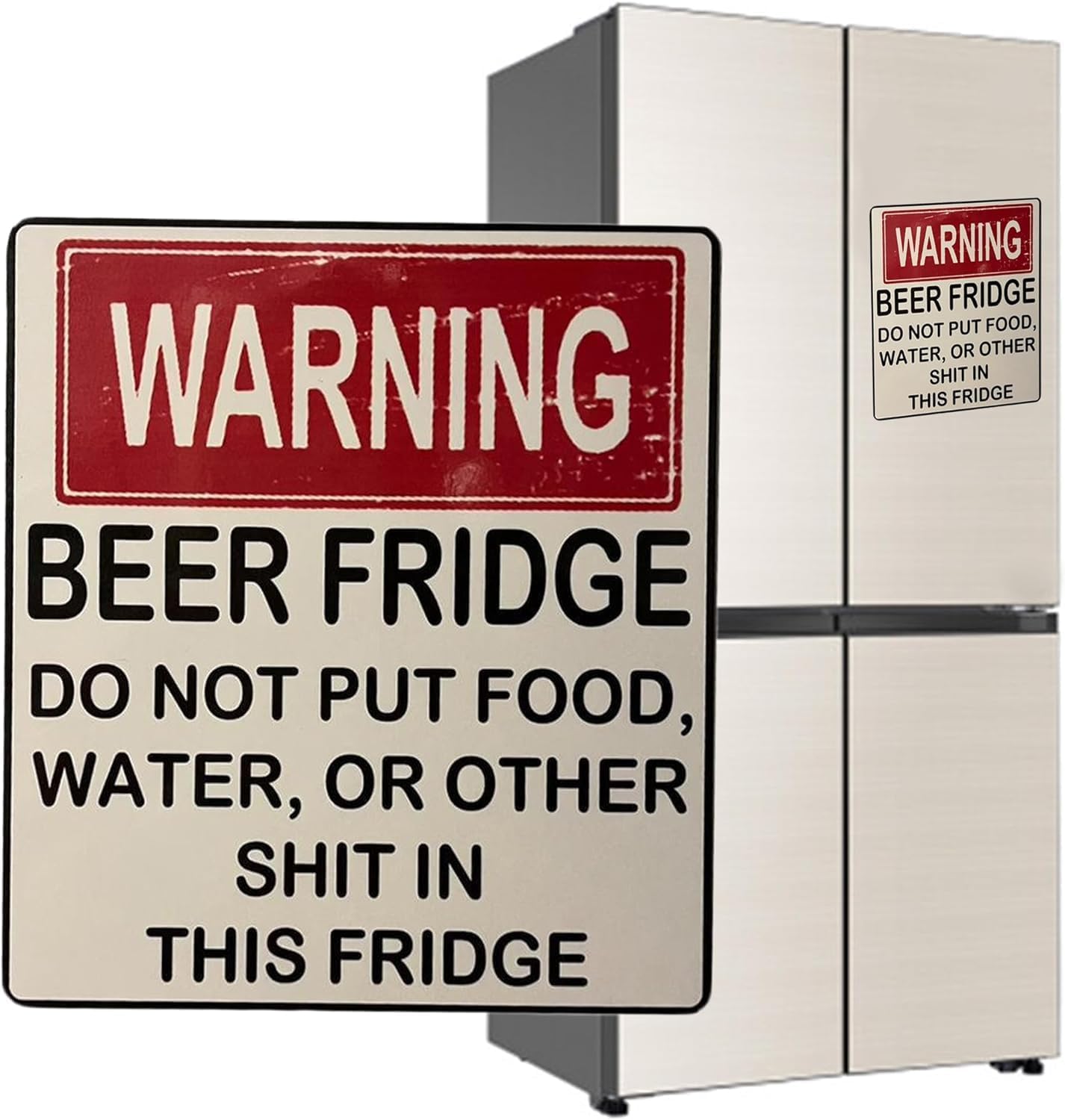 Amazon.com: Funny Beer Fridge Stickers Warning Beer Fridge Magnet ...