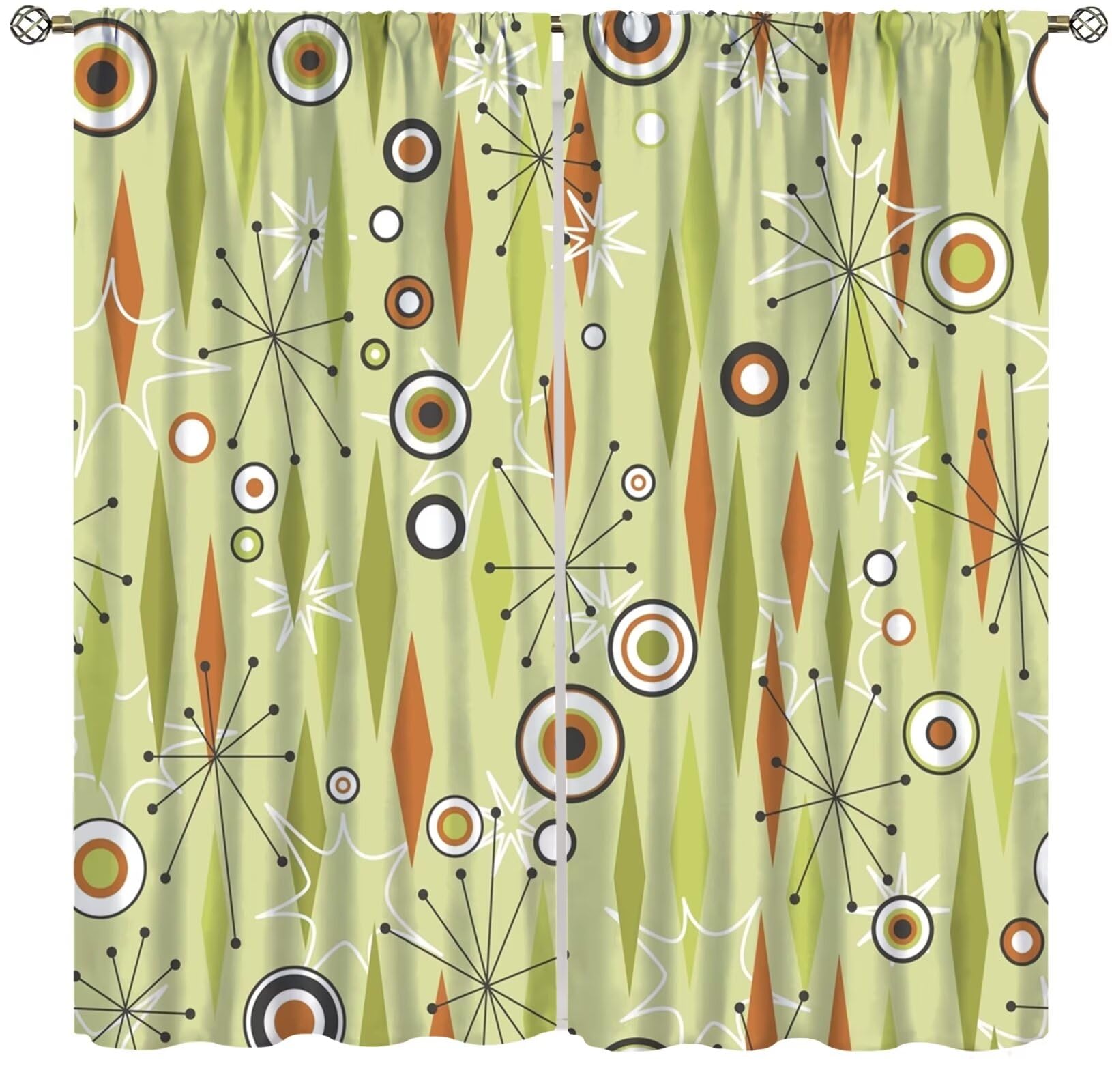 Amazon.com: Mid Century Curtains Modern Colorful Abstract Geometric ...