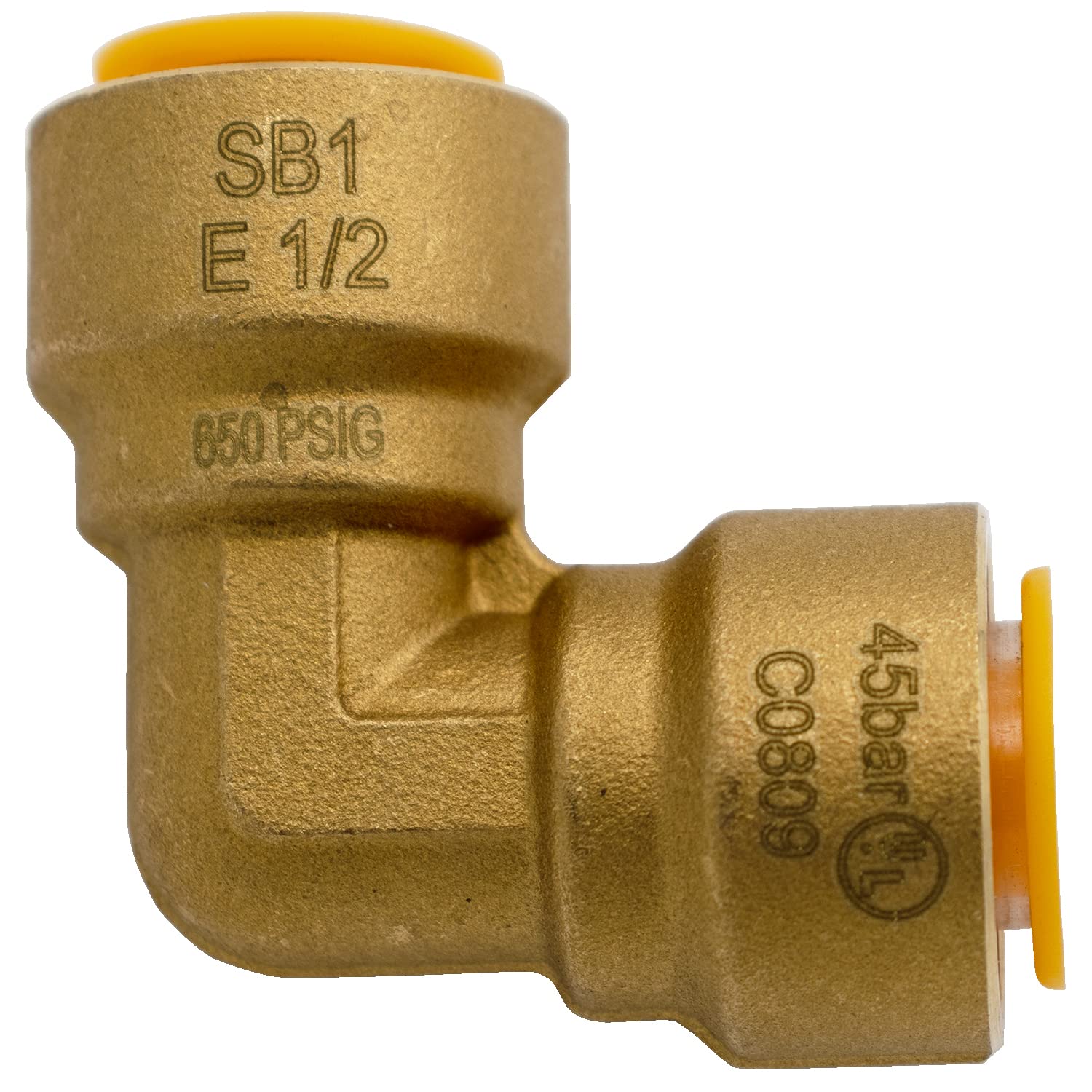 Supplying Demand SB1 1/2 Inch 90 Degree Elbow Quick Connect HVAC Brass ...