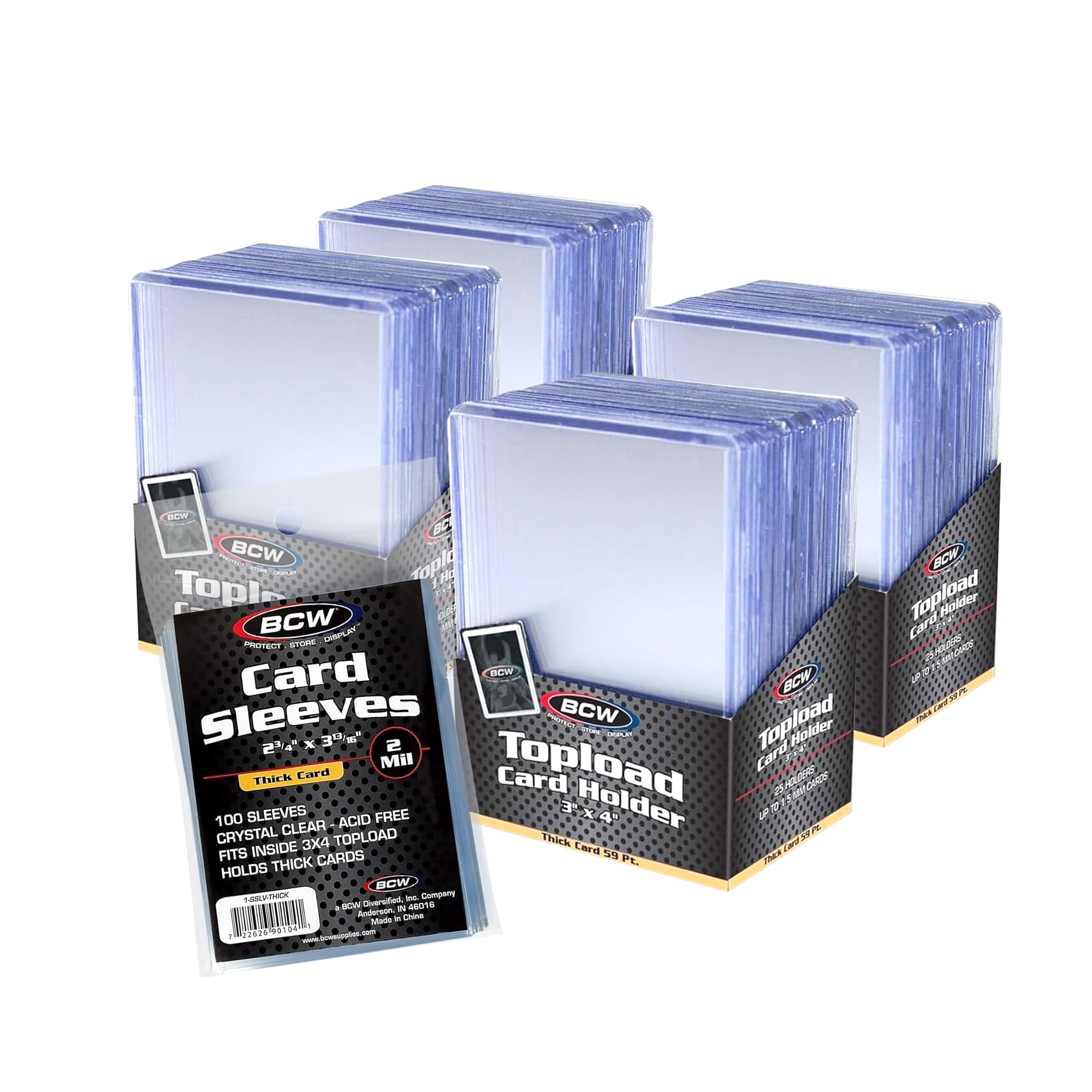 Amazon.com: BCW Thick Card Topload Holder - 59 PT and Thick Soft ...
