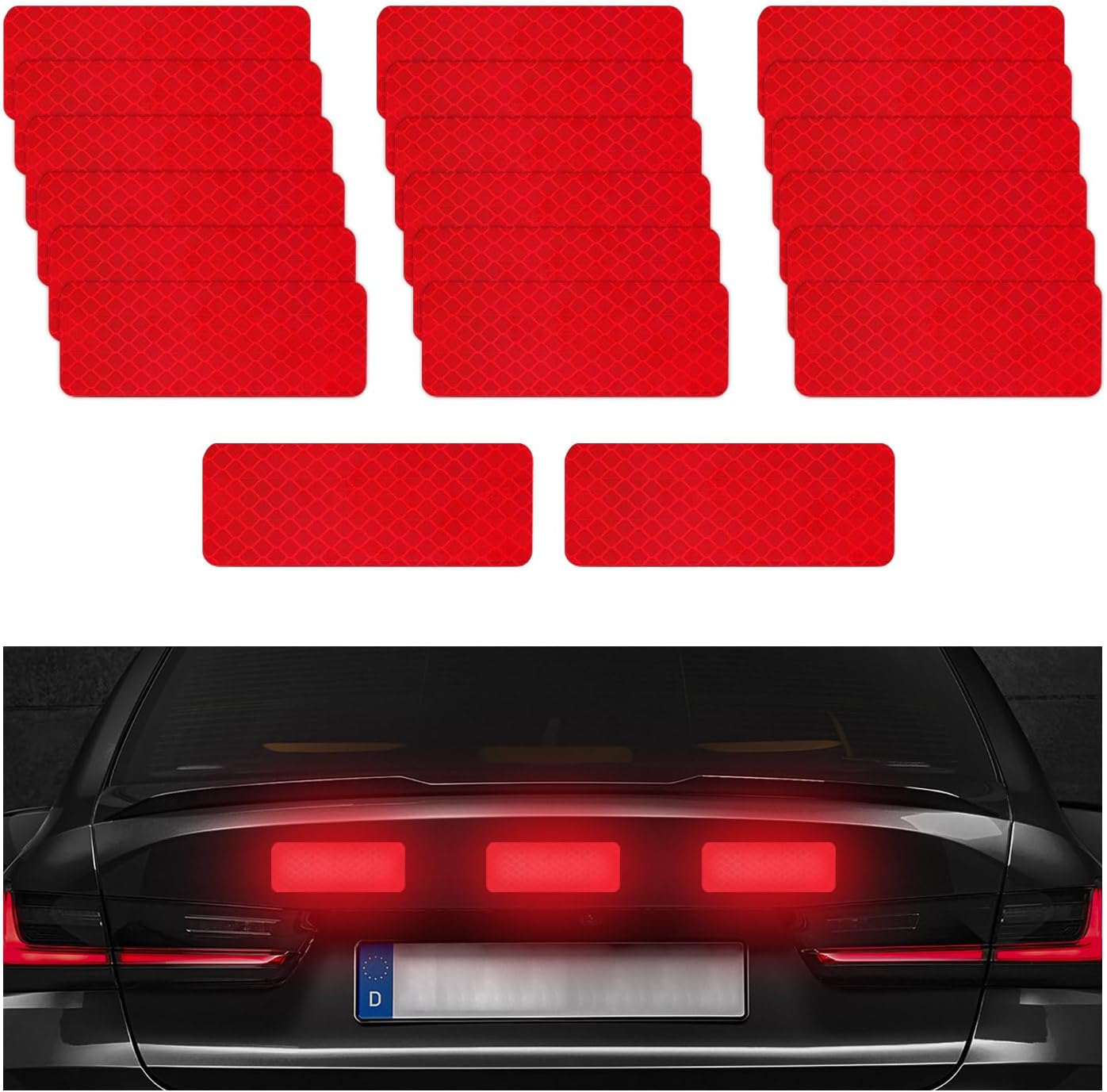 Amazon.com: Car Strong Reflective Stickers Set - 40Pcs Reflective Car ...