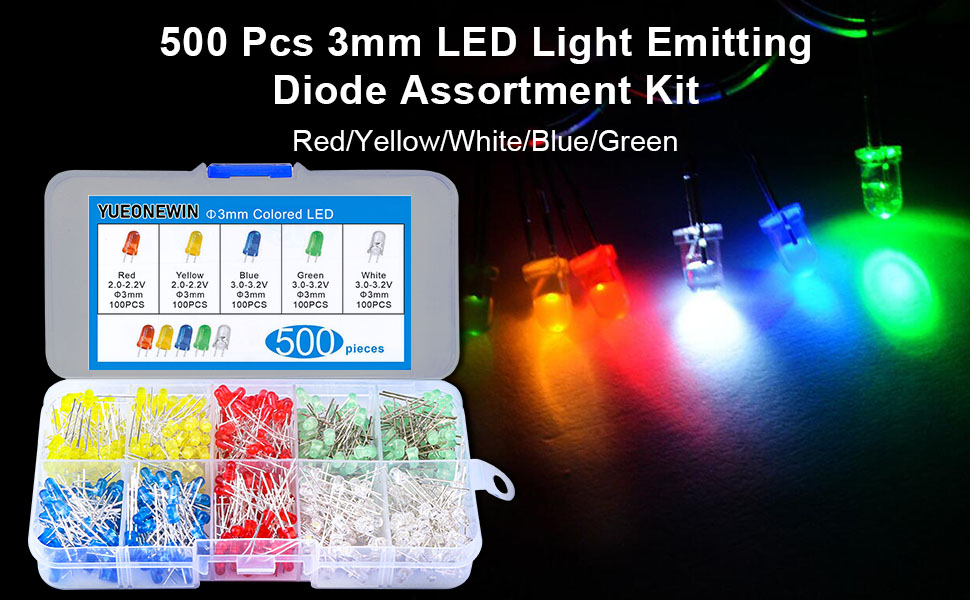 Watch 3mm led light emitting diodes assortment on Amazon Live