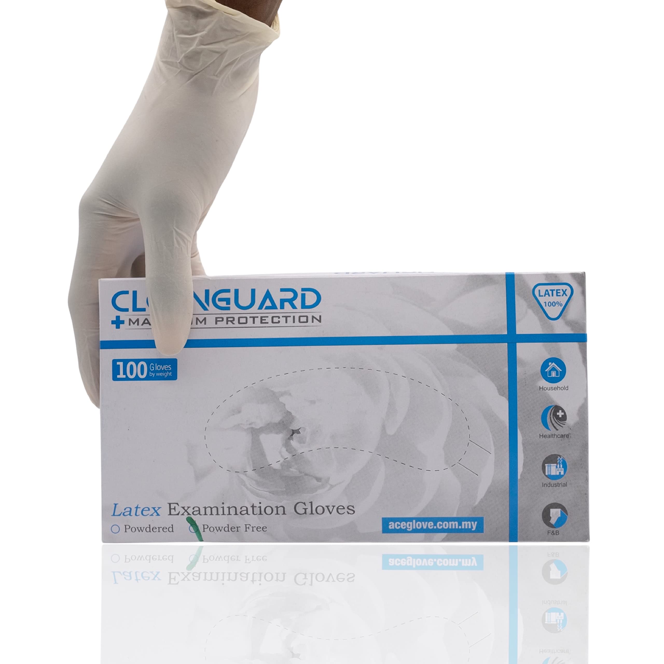 Snapklik.com : White Cleanguard Medical Nitrile Exam Gloves, 100-ct ...