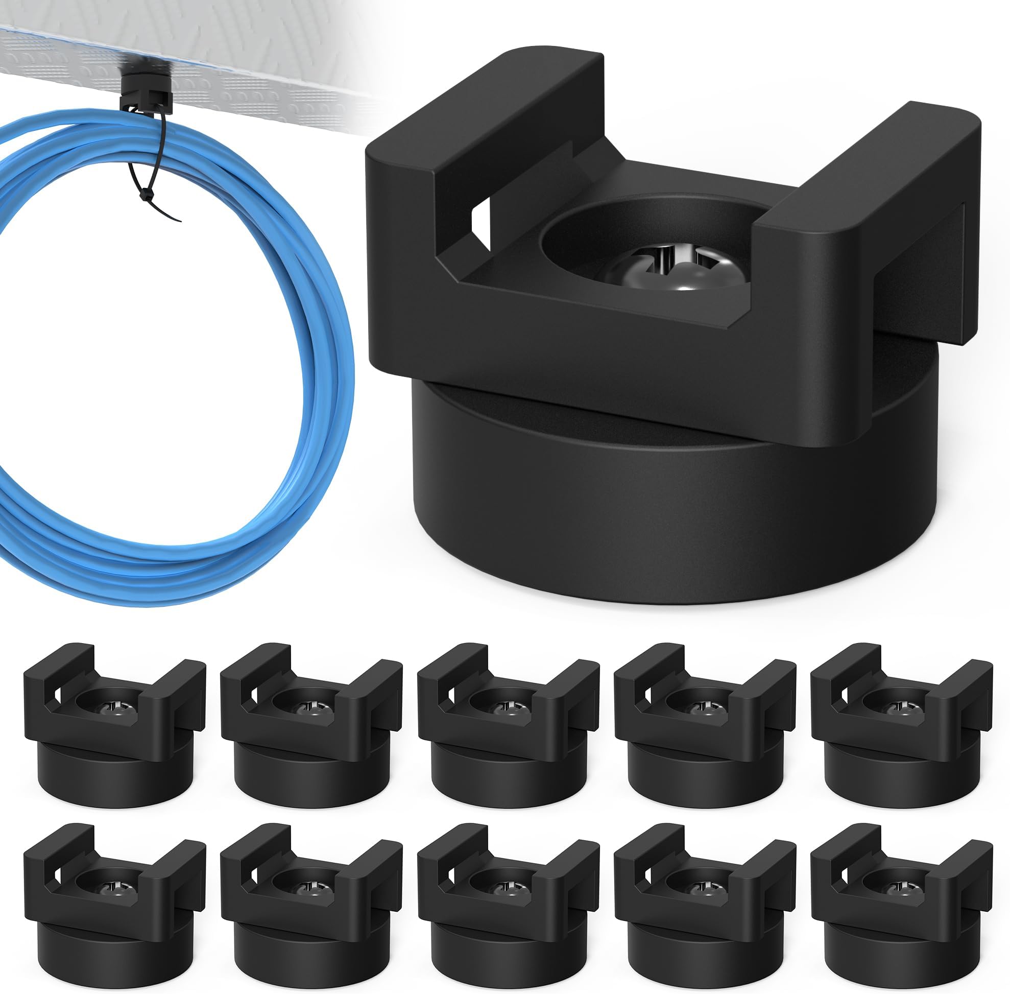 Amazon.com: Magnetic Cable Zip Tie Mounts, 50 Pcs Magnets with 200 Pcs ...