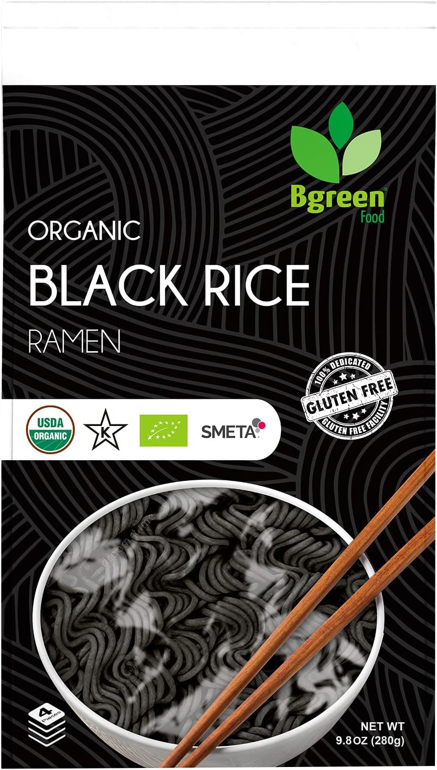 Amazon.com : Big Green Organic Food- Organic Black Rice Ramen, Gluten ...