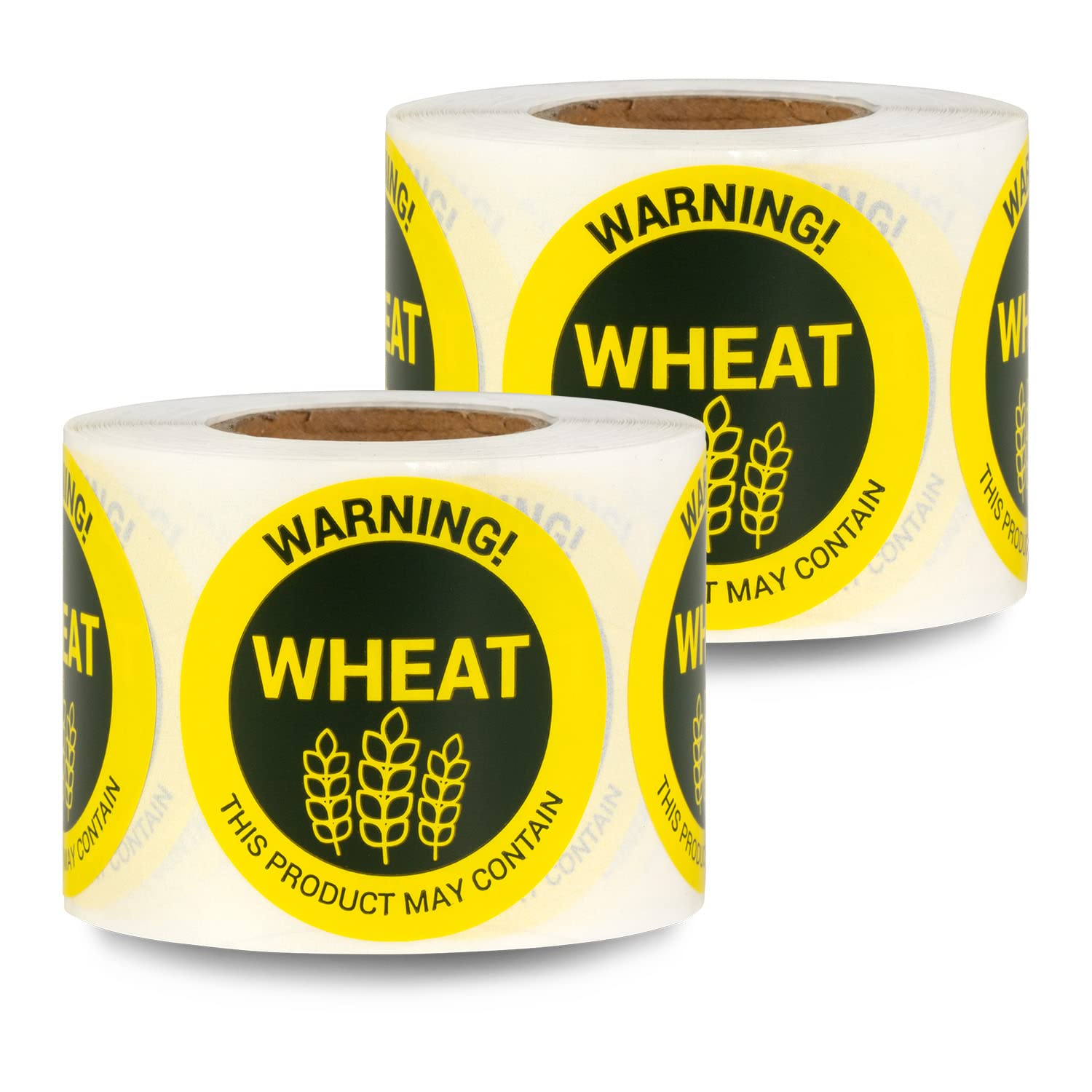 Snapklik.com : Wheat Allergy Warning Stickers - 1.5 Inch Circle Dots ...