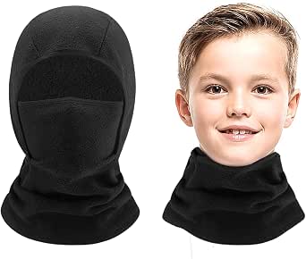 Amazon.com: Pukavt Ski Balaclava Face Mask for Kids Age 5-12, Windproof ...