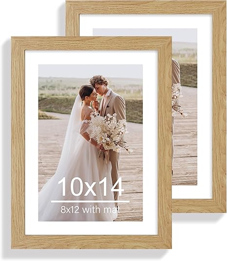 Amazon.com - Hongkee 10x14 Picture Frame Set of 2, Made of Glass and ...