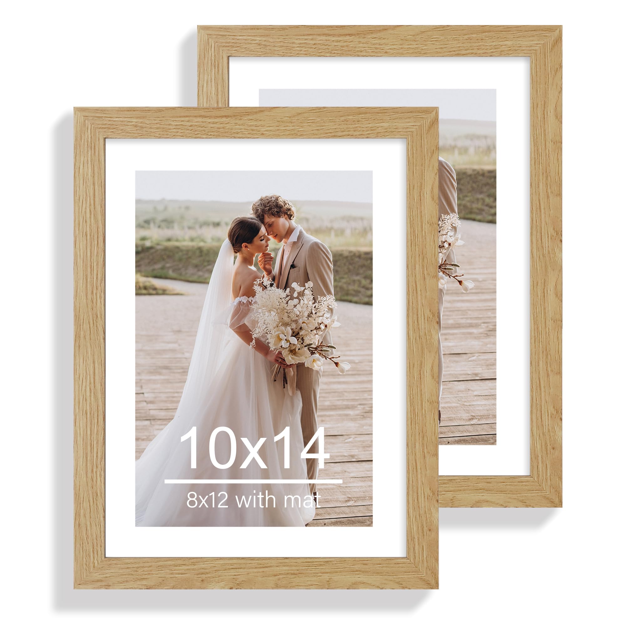 Amazon.com - Hongkee 10x14 Picture Frame Set of 2, Made of Glass and ...
