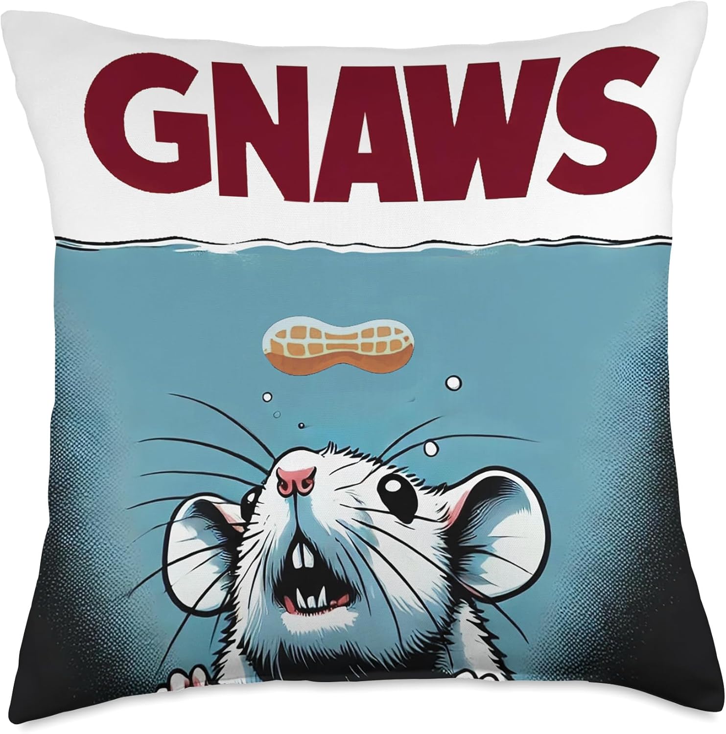 Amazon.com: Funny Gnaws Parody Rat Design for Pet Rat Lovers Throw ...