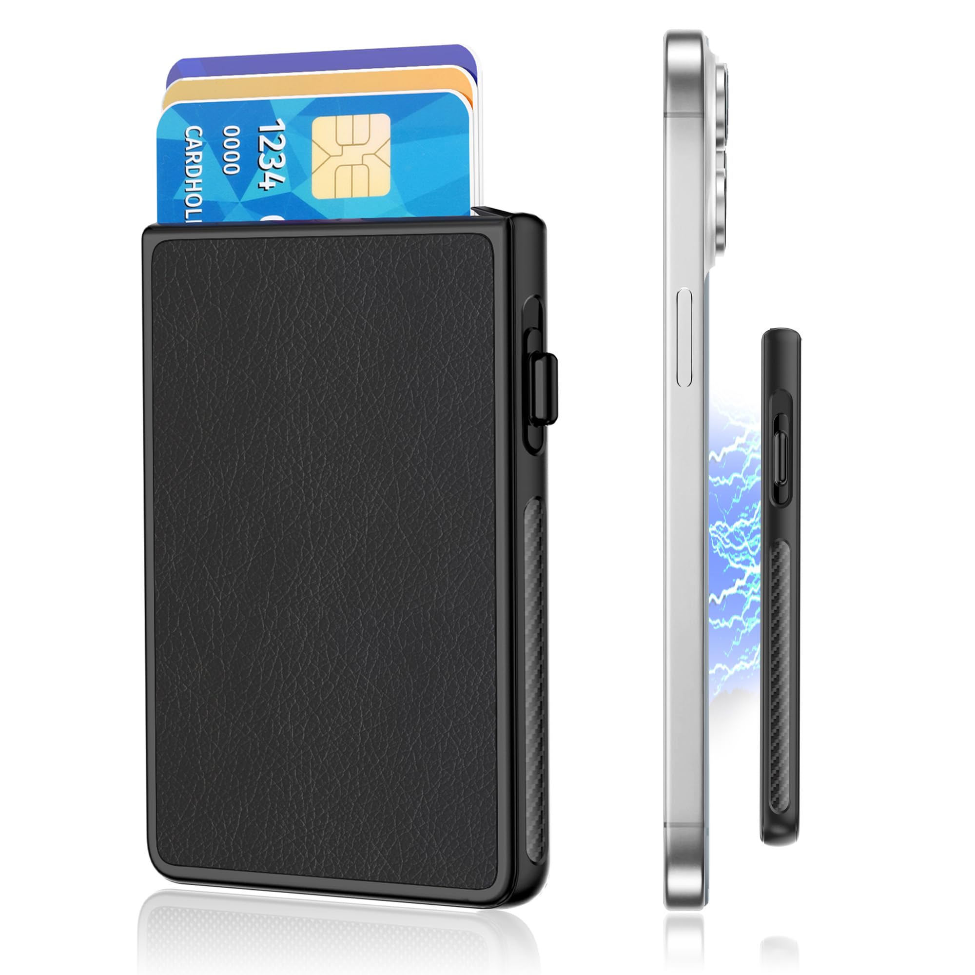 Amazon.com: Senose Magnetic Wallet Compatible for Magsafe Wallet, Pop ...