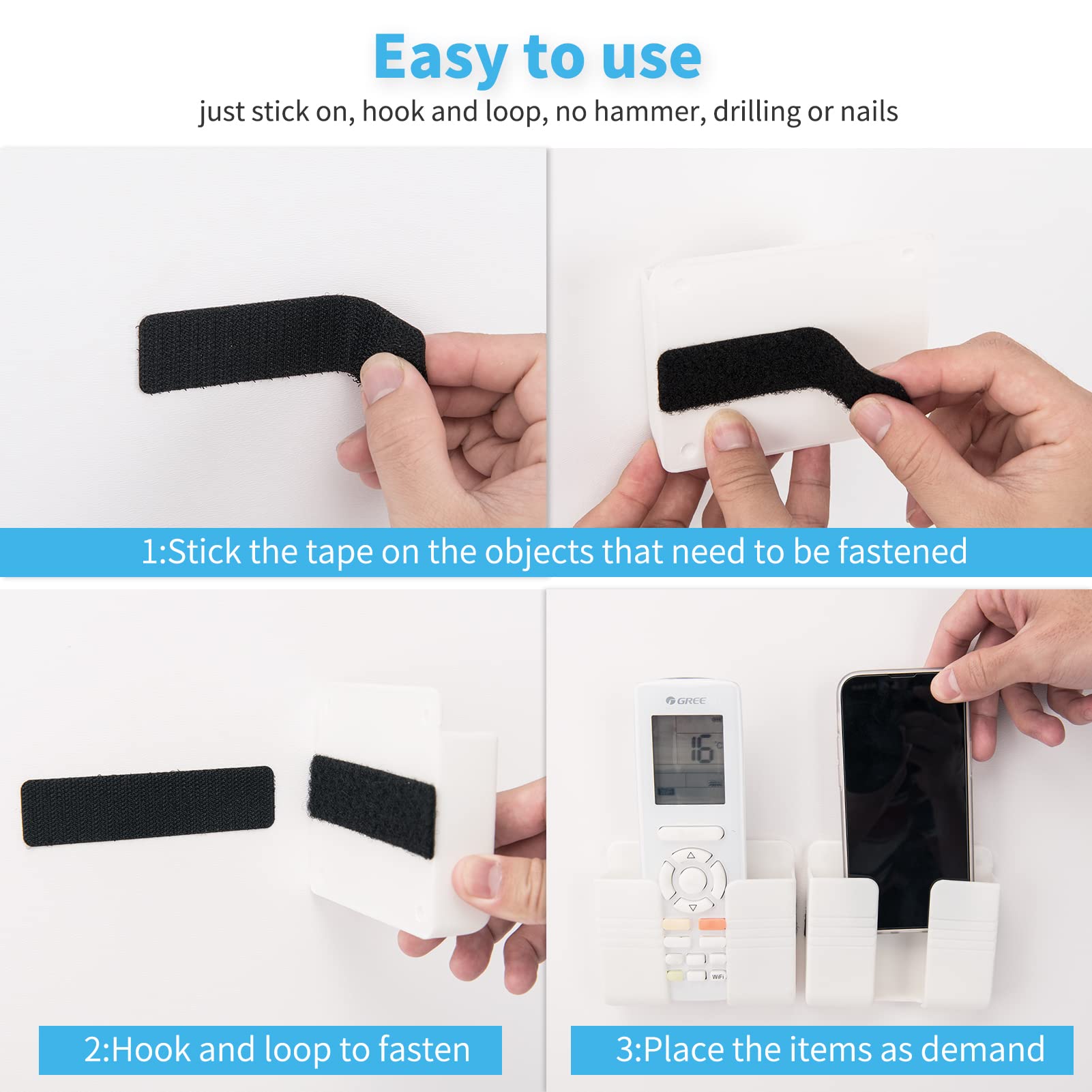 Snapklik.com : Art3d 20 Sets Hook And Loop Tape Sticky Back