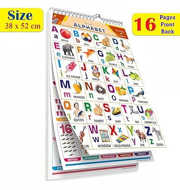 All in One English ABCD Chart For Kids (16 Charts ) 36 x 50 cm ...