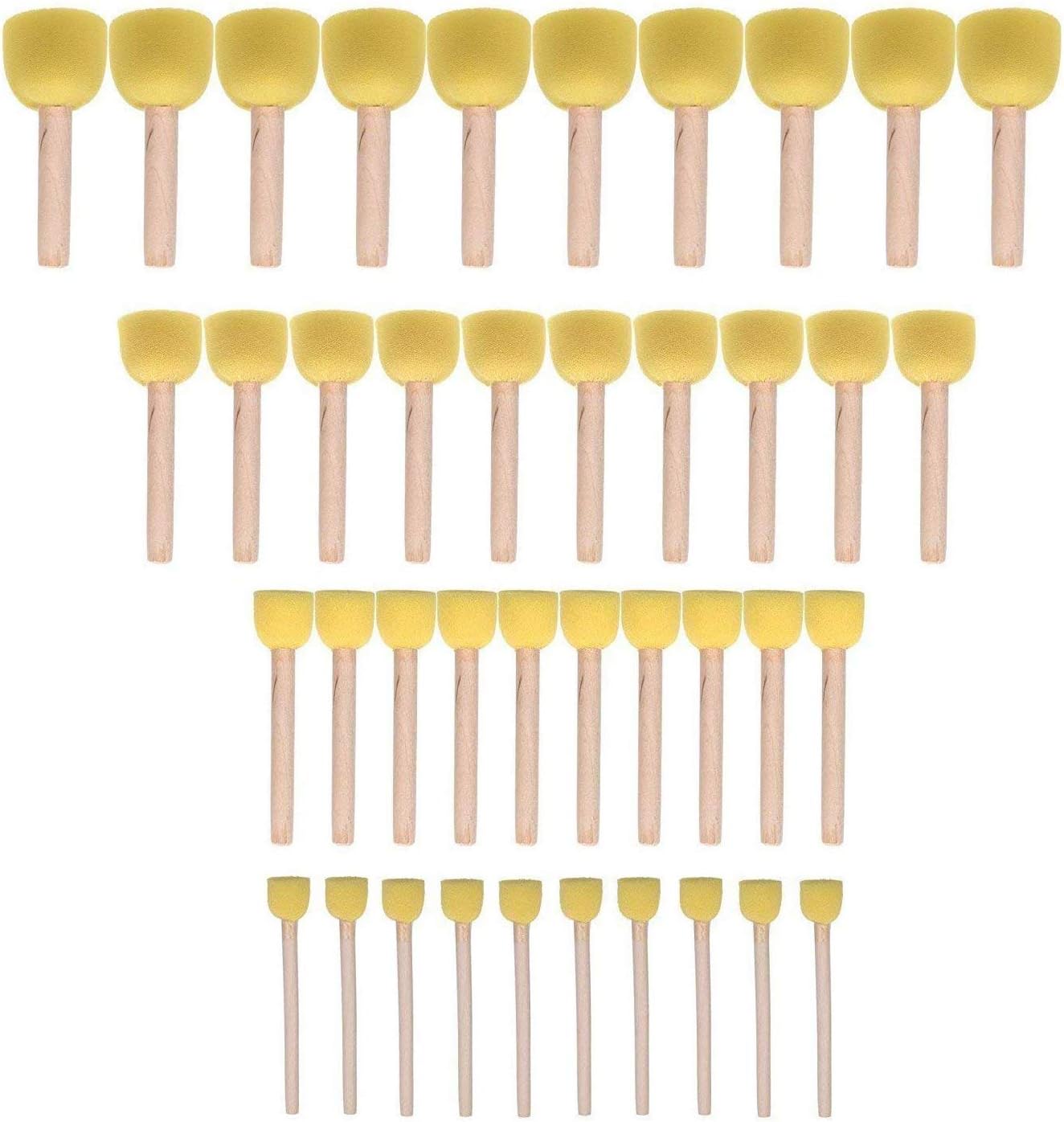 Amazon.com: Hapeper 28 Pieces Round Sponge Brush, Artist Painting Foam ...