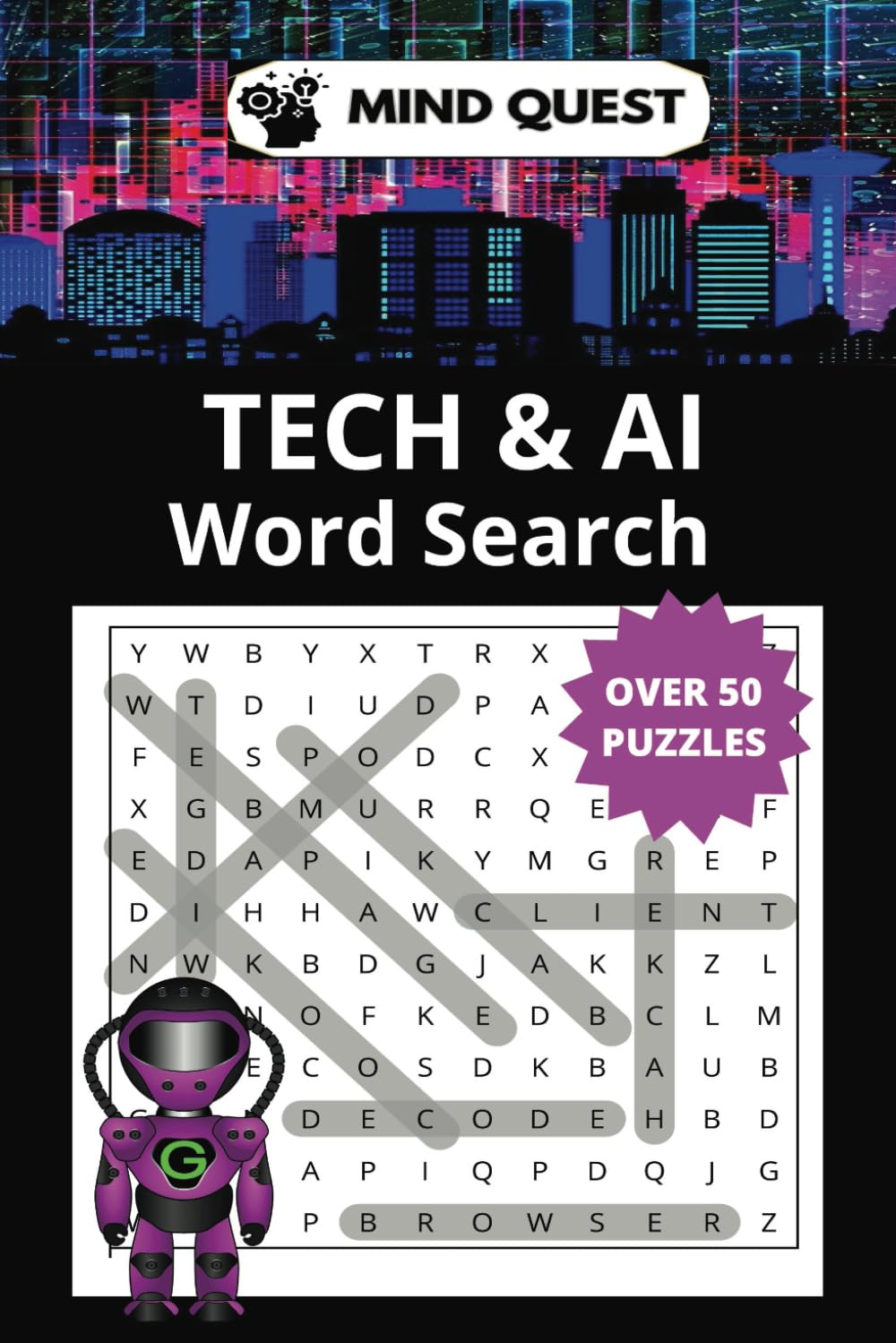 Tech & AI Word Search Puzzle Book: Word Searches with Easy to Read ...